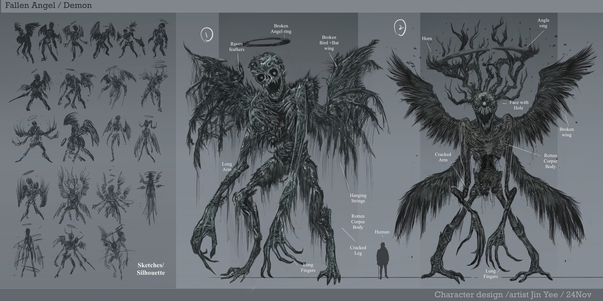 Tew Jin Yee - Fallen Angel / Demon Concept Art