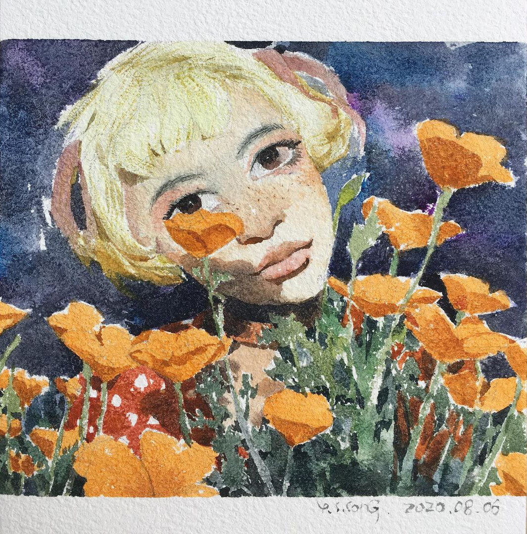 Jason Song - girl with flowers 01