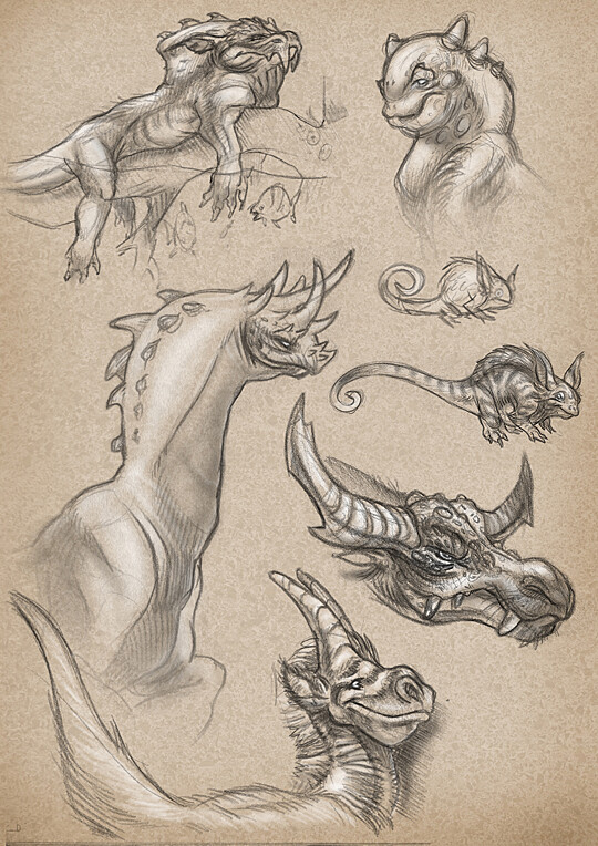 ArtStation - Creature sketch comp