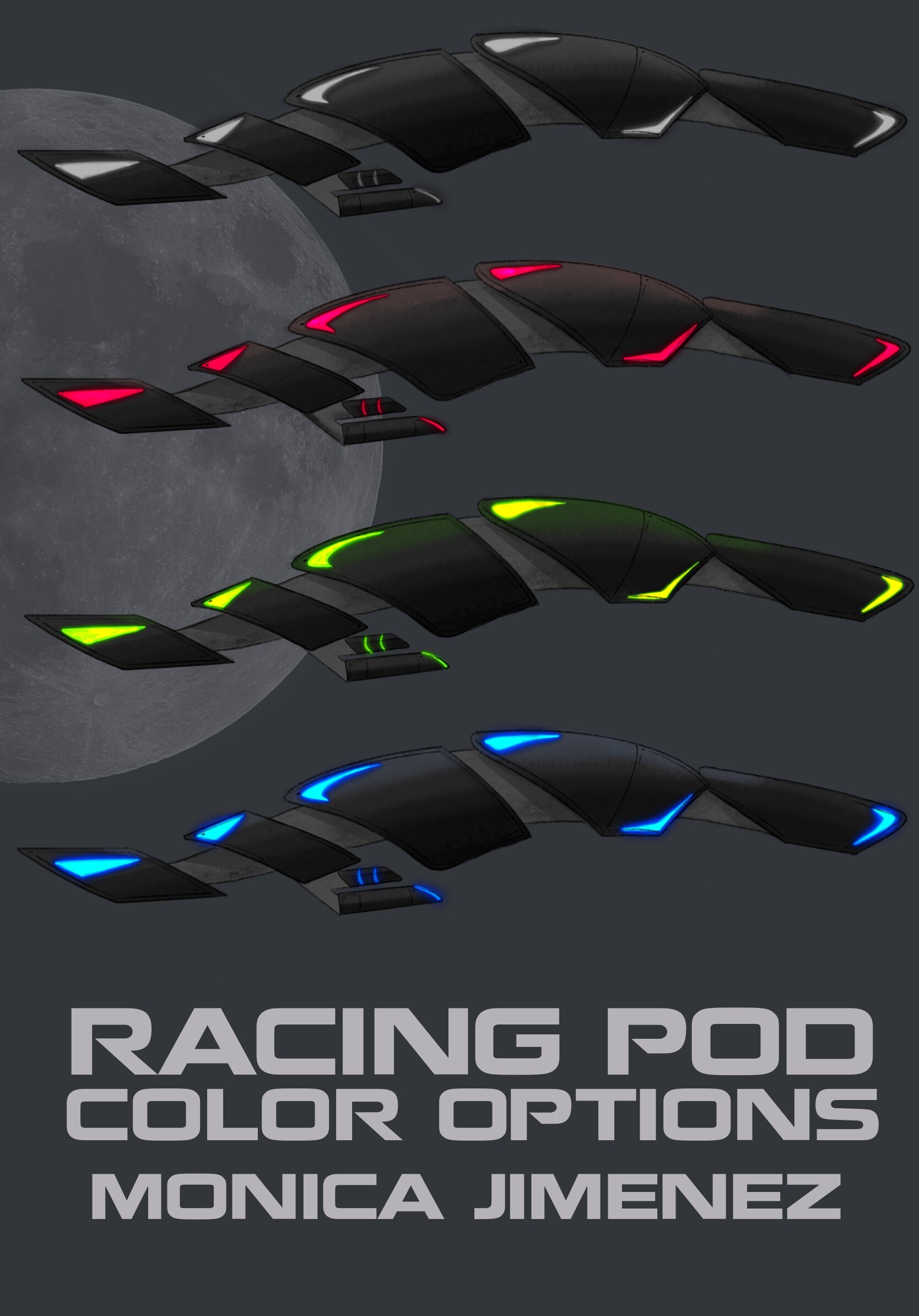 ArtStation - RACING POD COLOR OPTIONS| MONICA JIMENEZ