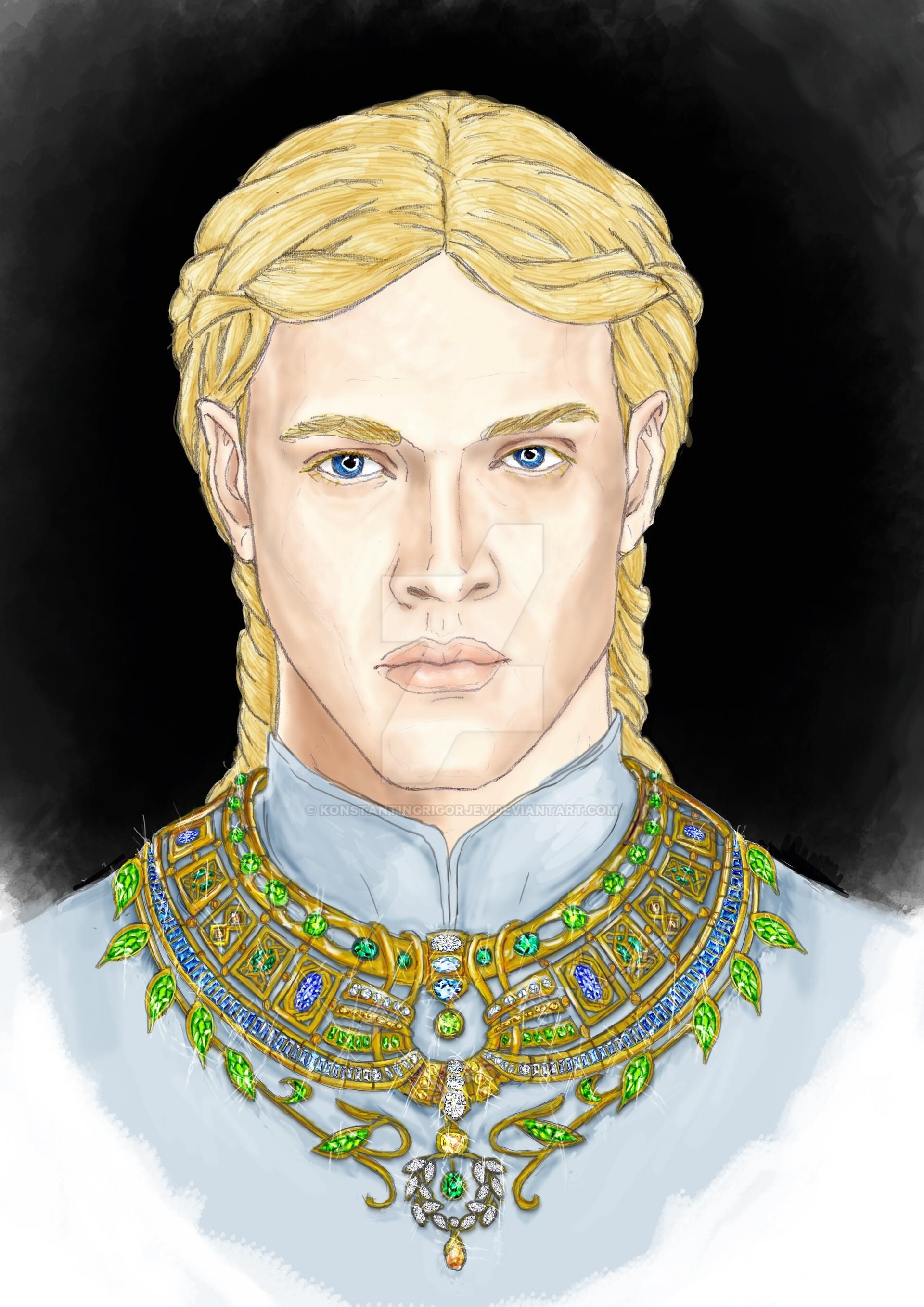 ArtStation - Finrod in Nauglamir. a new version.