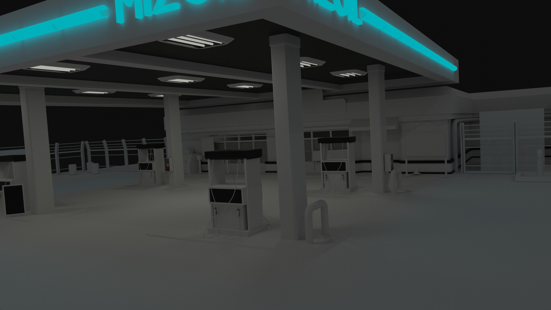 ArtStation - RE2R Gas Station