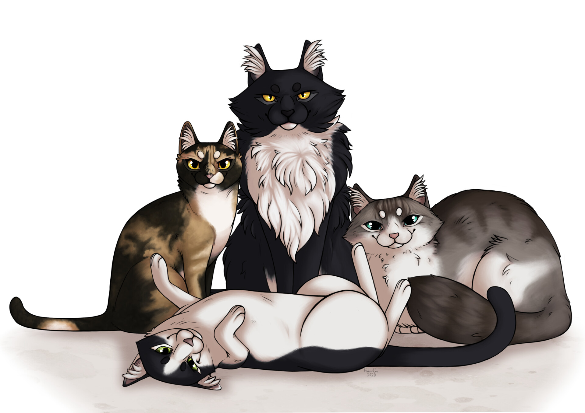 ArtStation - Streamer Cats - Commission