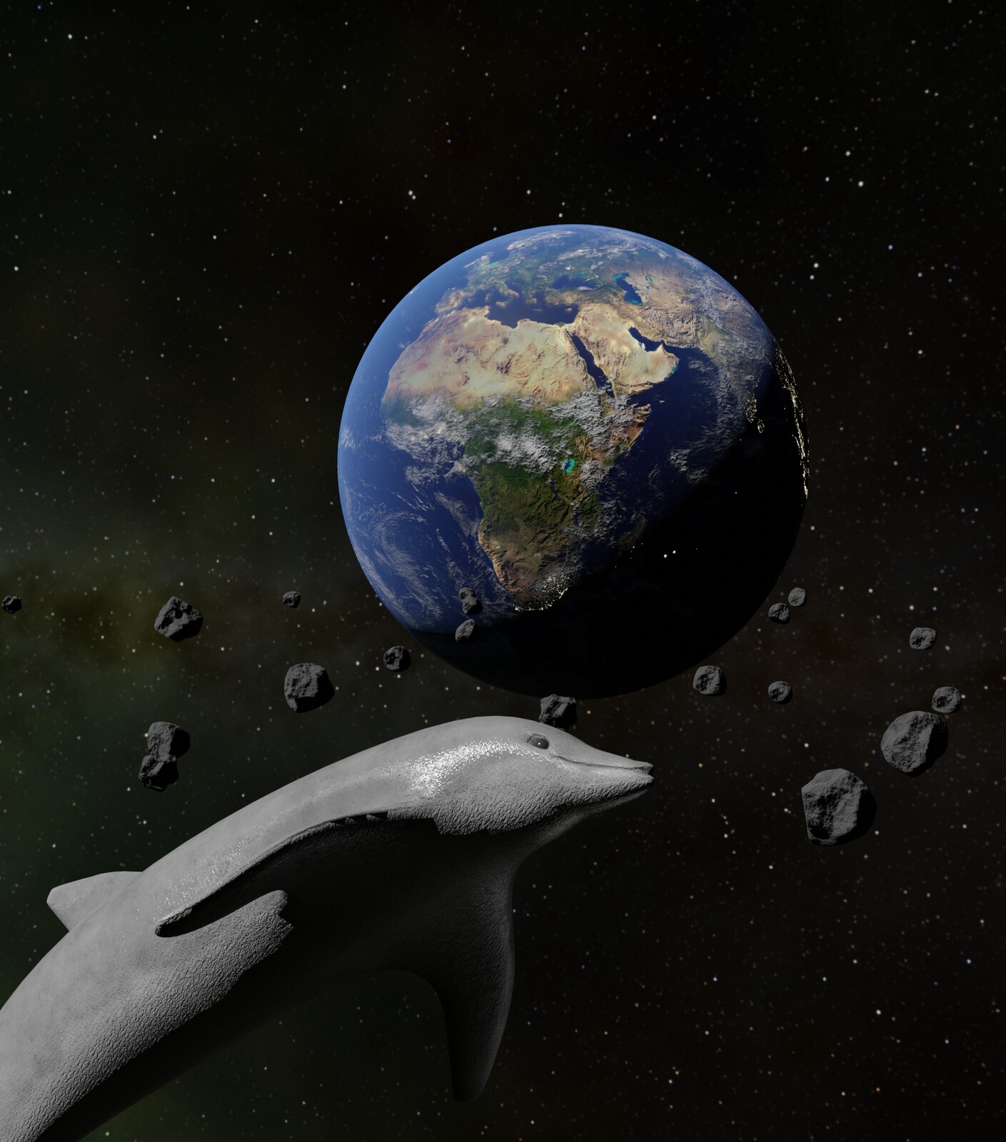 SorteosArt - Dolphin In Space