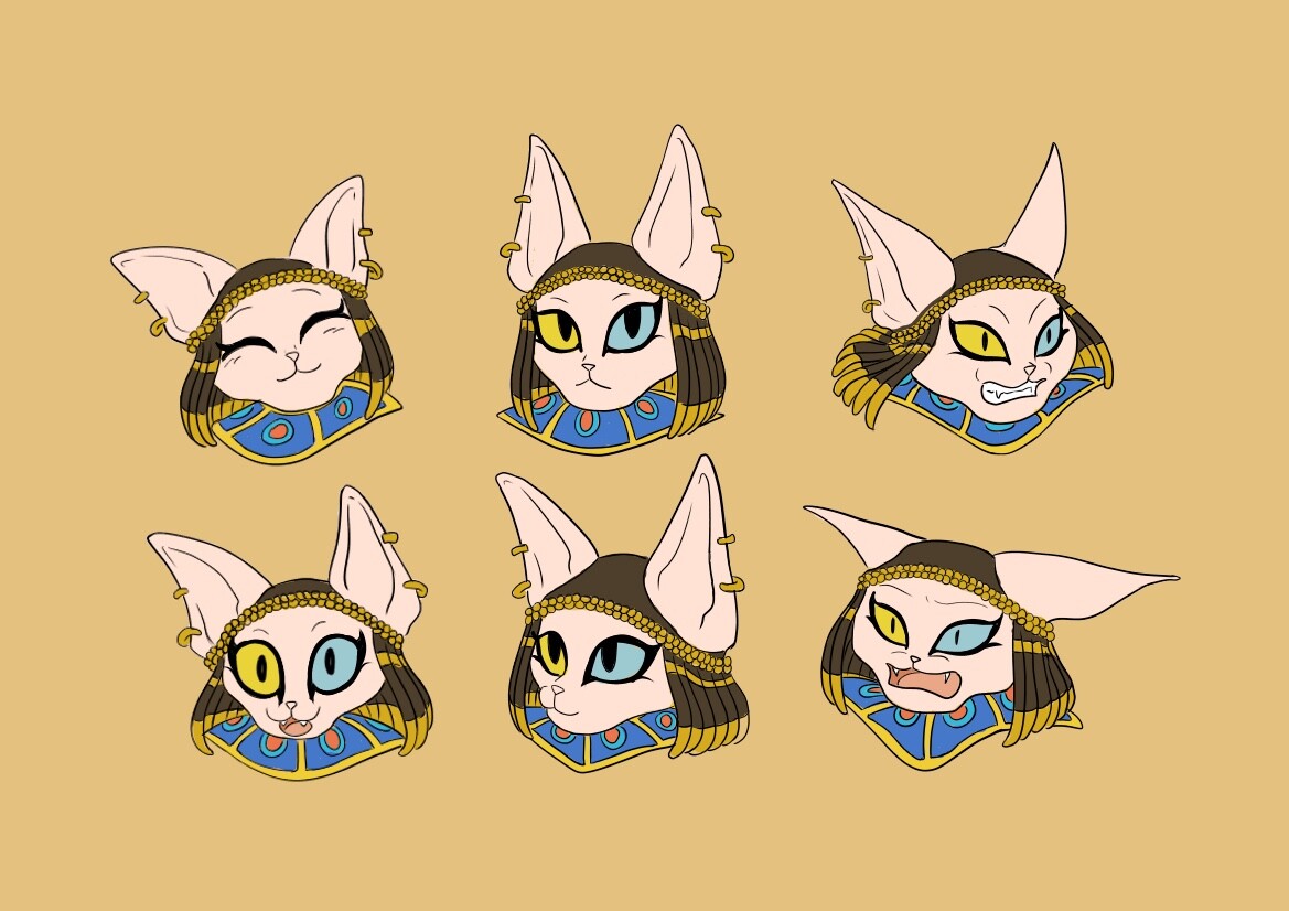 Melina Klurfan — “Klursy” - Sphynx cat Character design