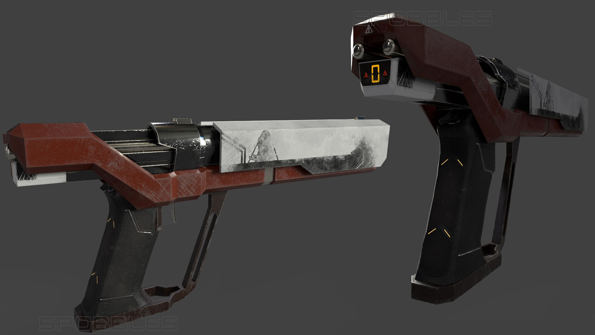 ArtStation - Sci-fi Hand Cannon - Worn