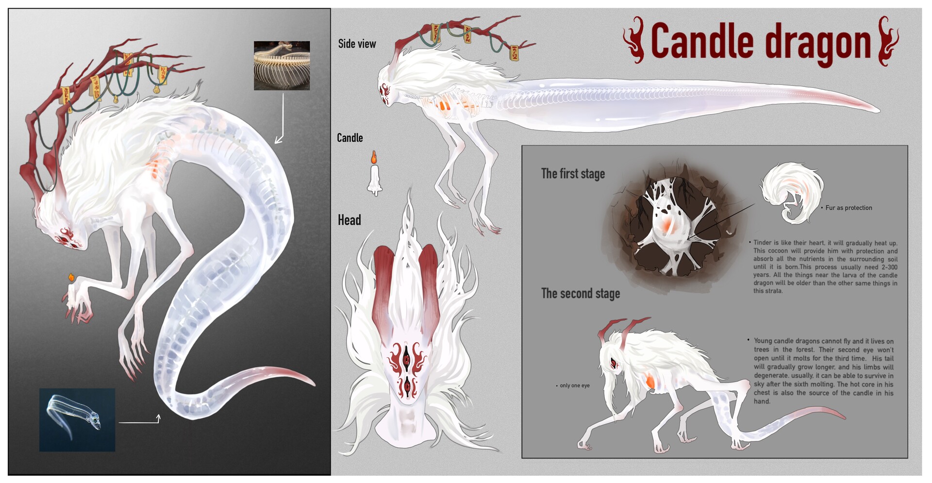Willa Wei - Chinese mythology creature Candle dragon project (2020)