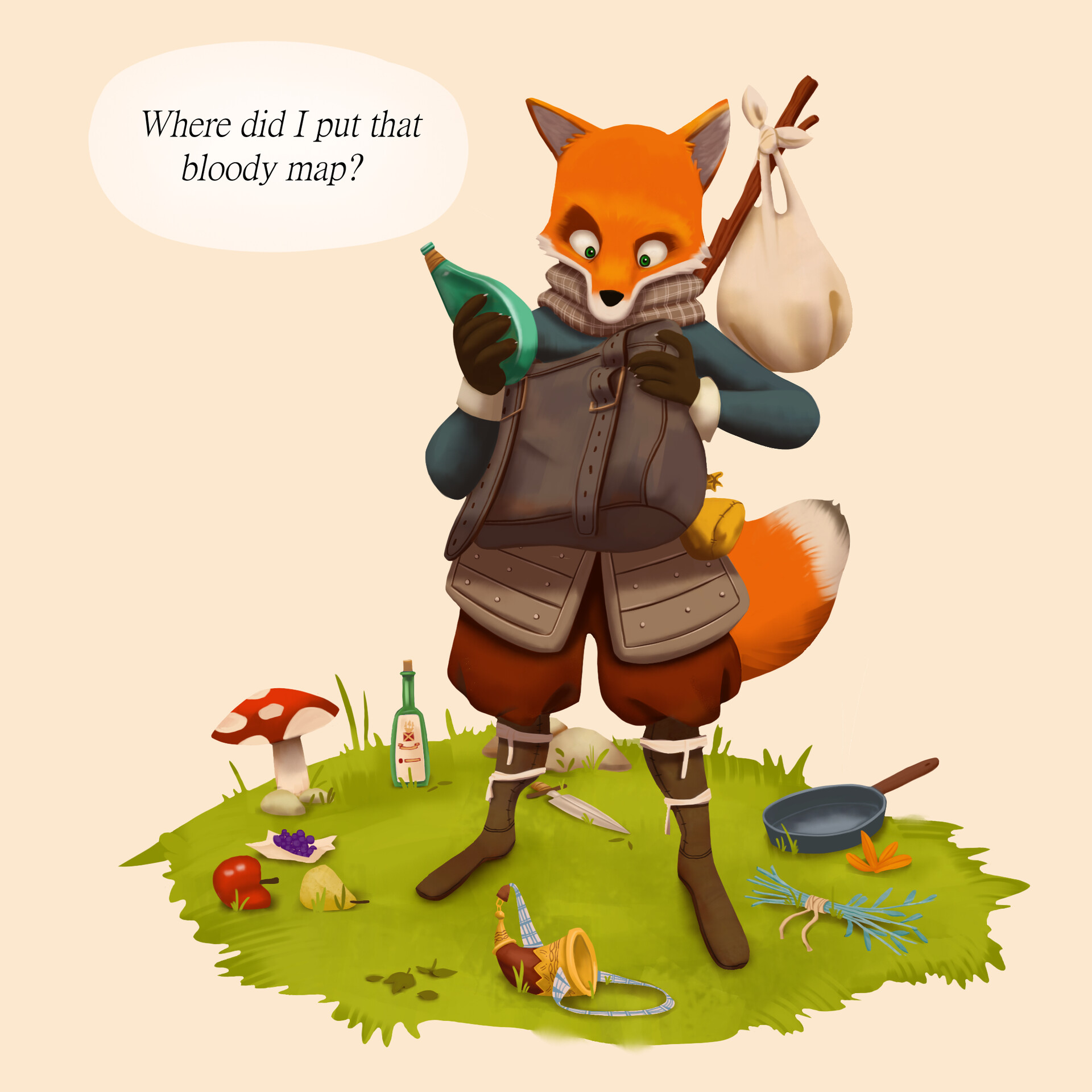 ArtStation - Character Design Challenge - Fox Adventurer
