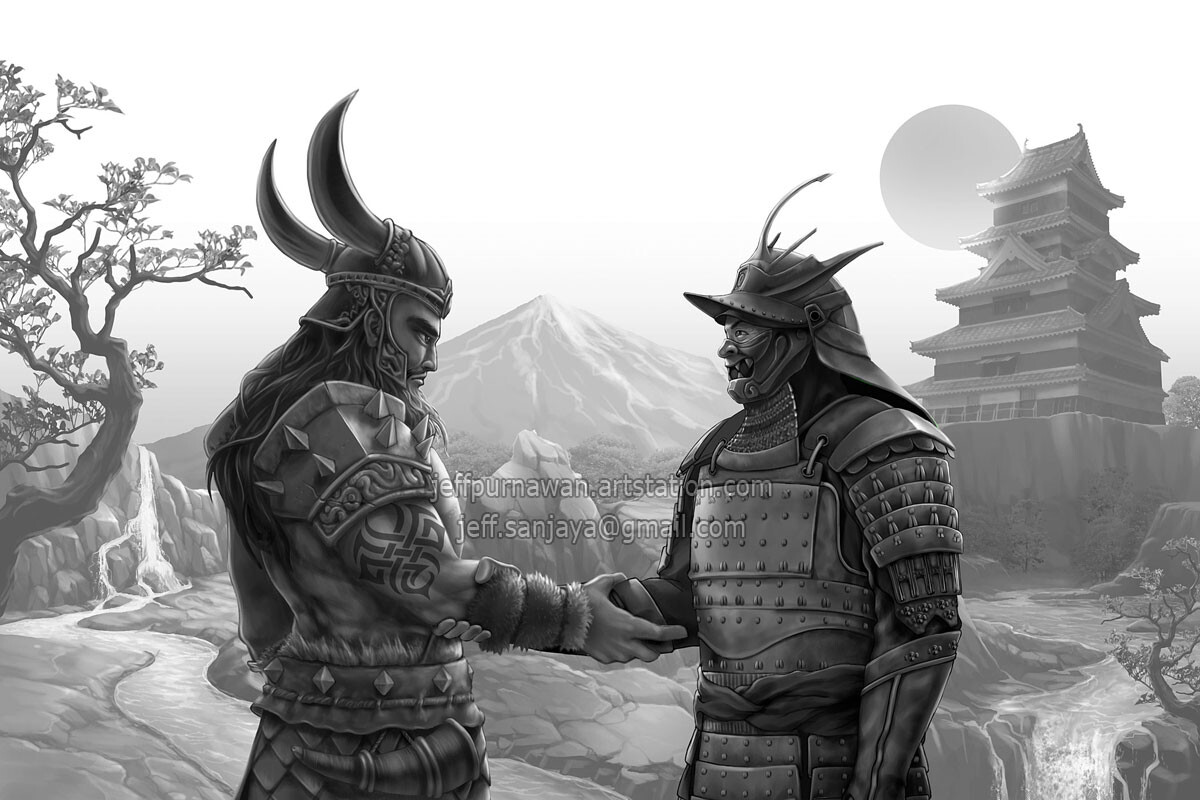 Jeff Purnawan - Viking Warrior and Samurai