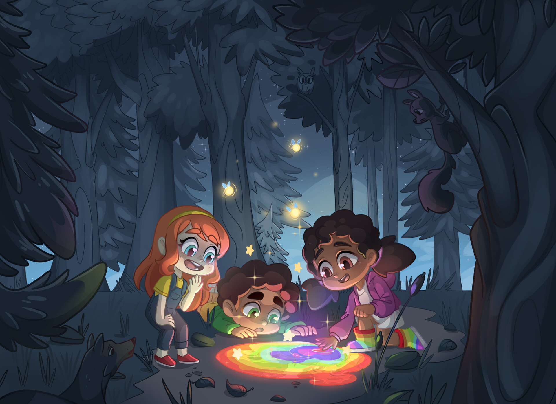 ArtStation - Rainbow Portal Illustration & Individual Character design