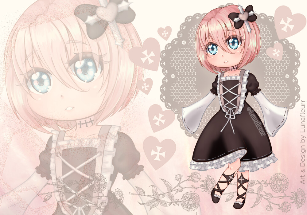 ArtStation - [OPEN] Adoptable OC 10 - Innocent Gothic Lolita