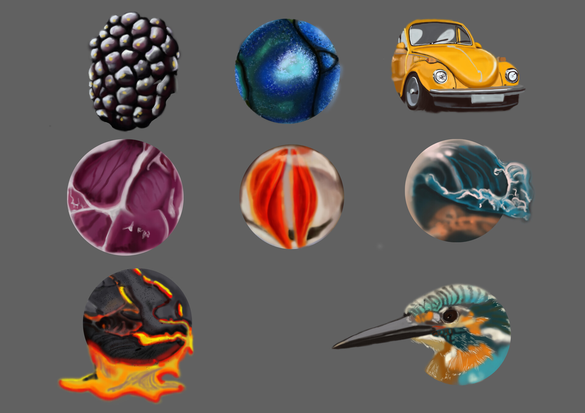 ArtStation - Textures on Spheres