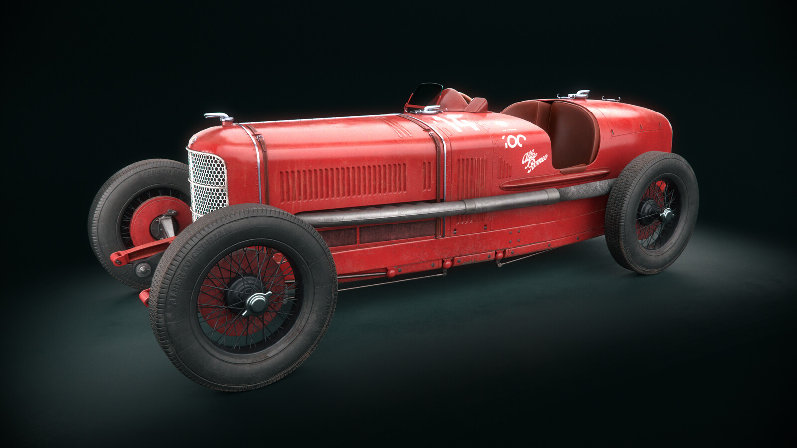Alberto Cebrián - Alfa Romeo P2 - Game Ready Model