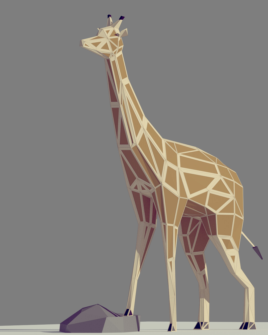 ArtStation - Giraffe (low poly)