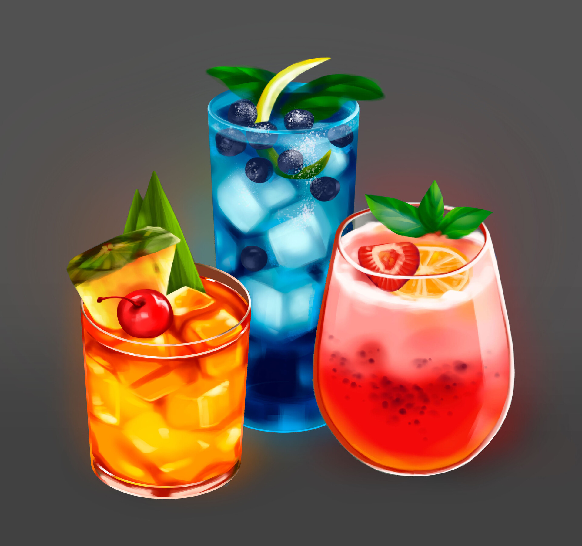 ArtStation - cocktails for casual games