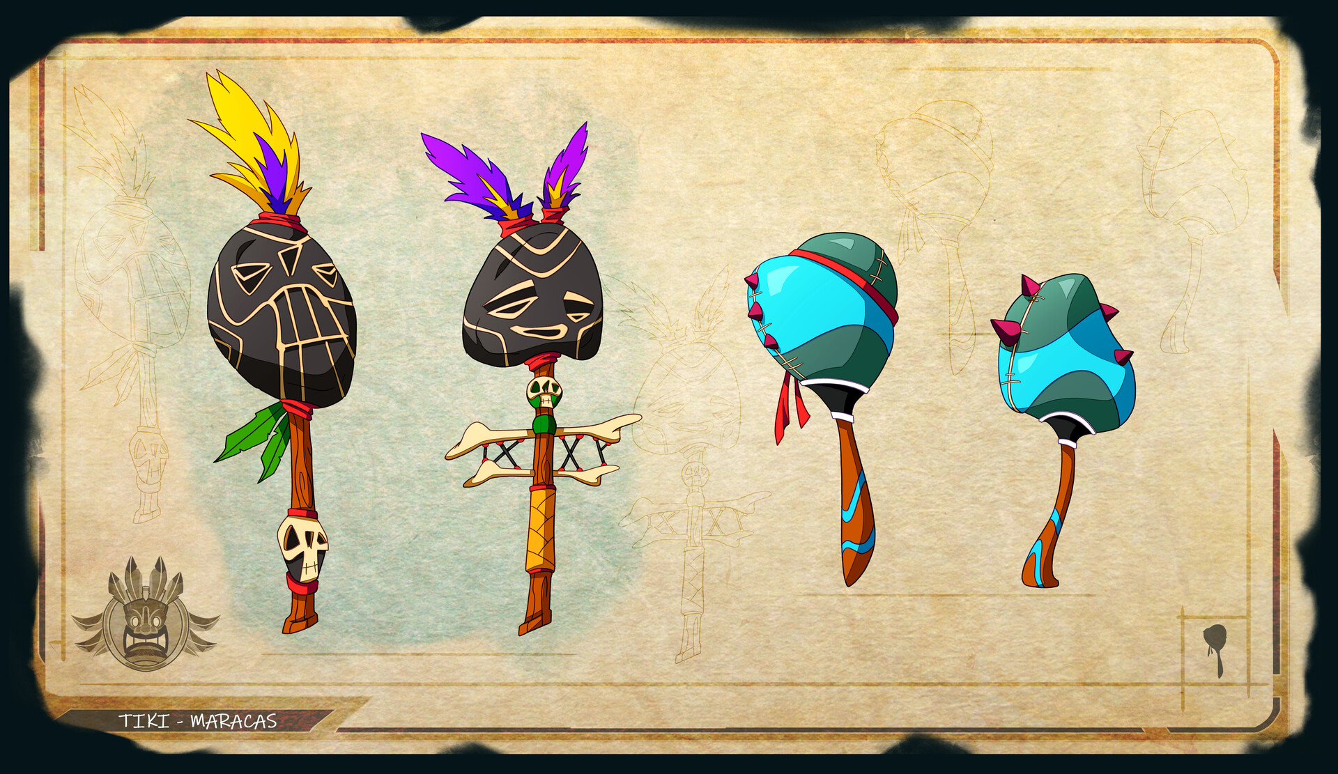 ArtStation - TIKI Prop design - Maracas