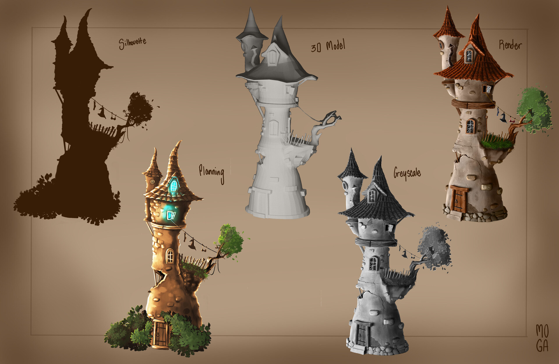 wizard tower silhouette