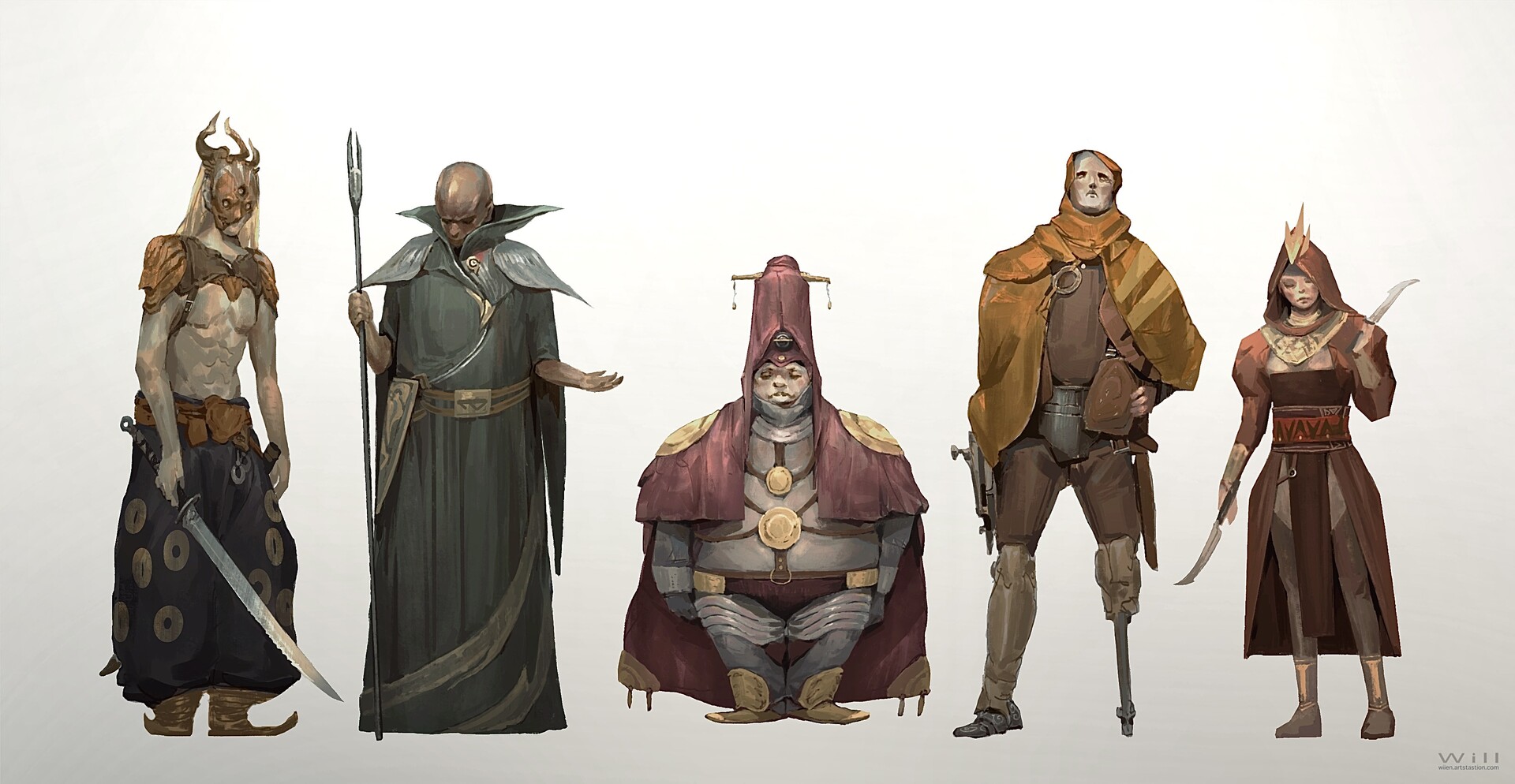 ArtStation - The roles of five professions.