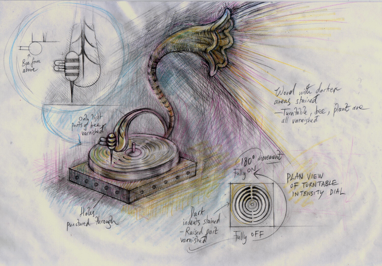 ArtStation - Eccentric Gramophone Flower Lamp