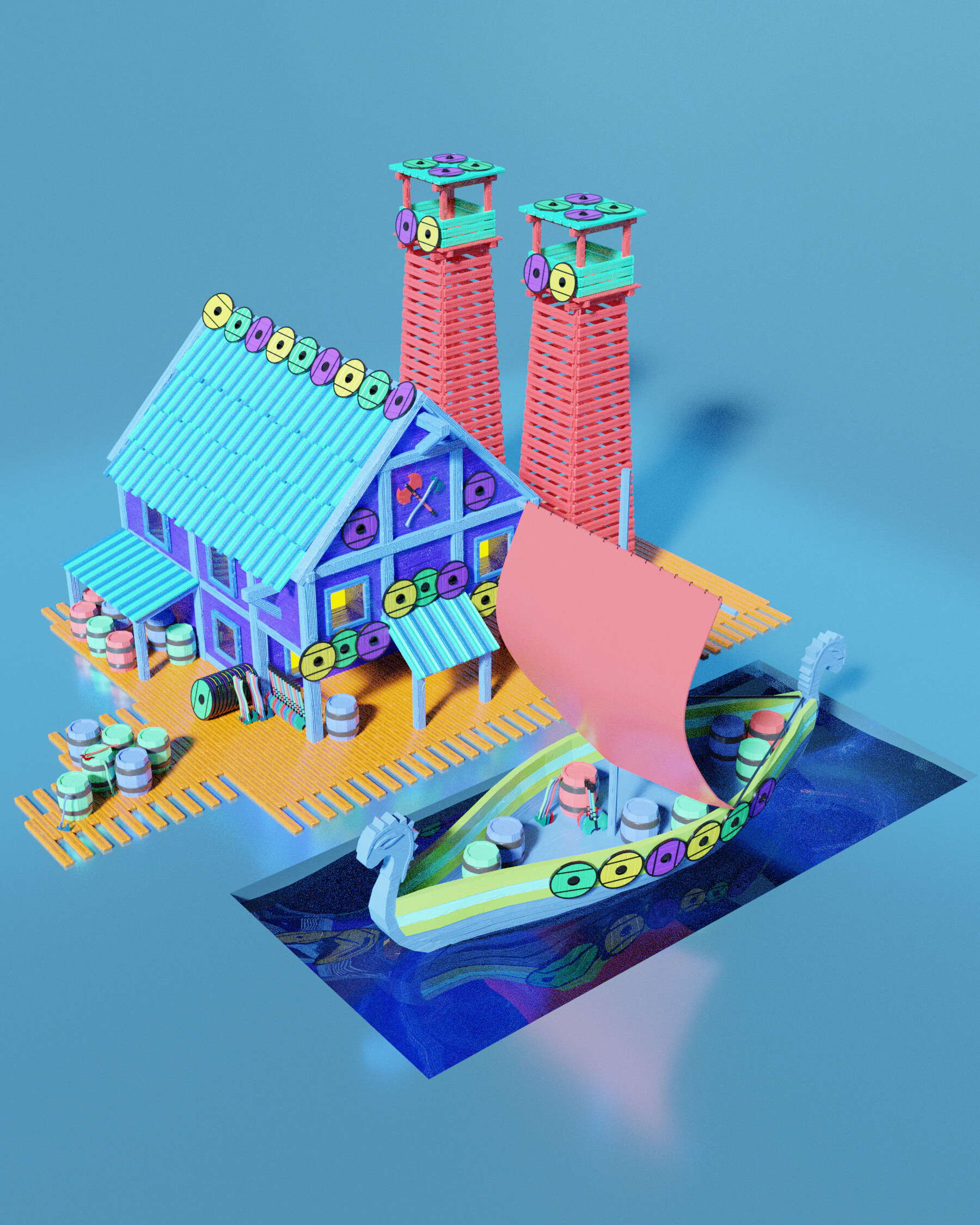 ArtStation - Colored Viking Set