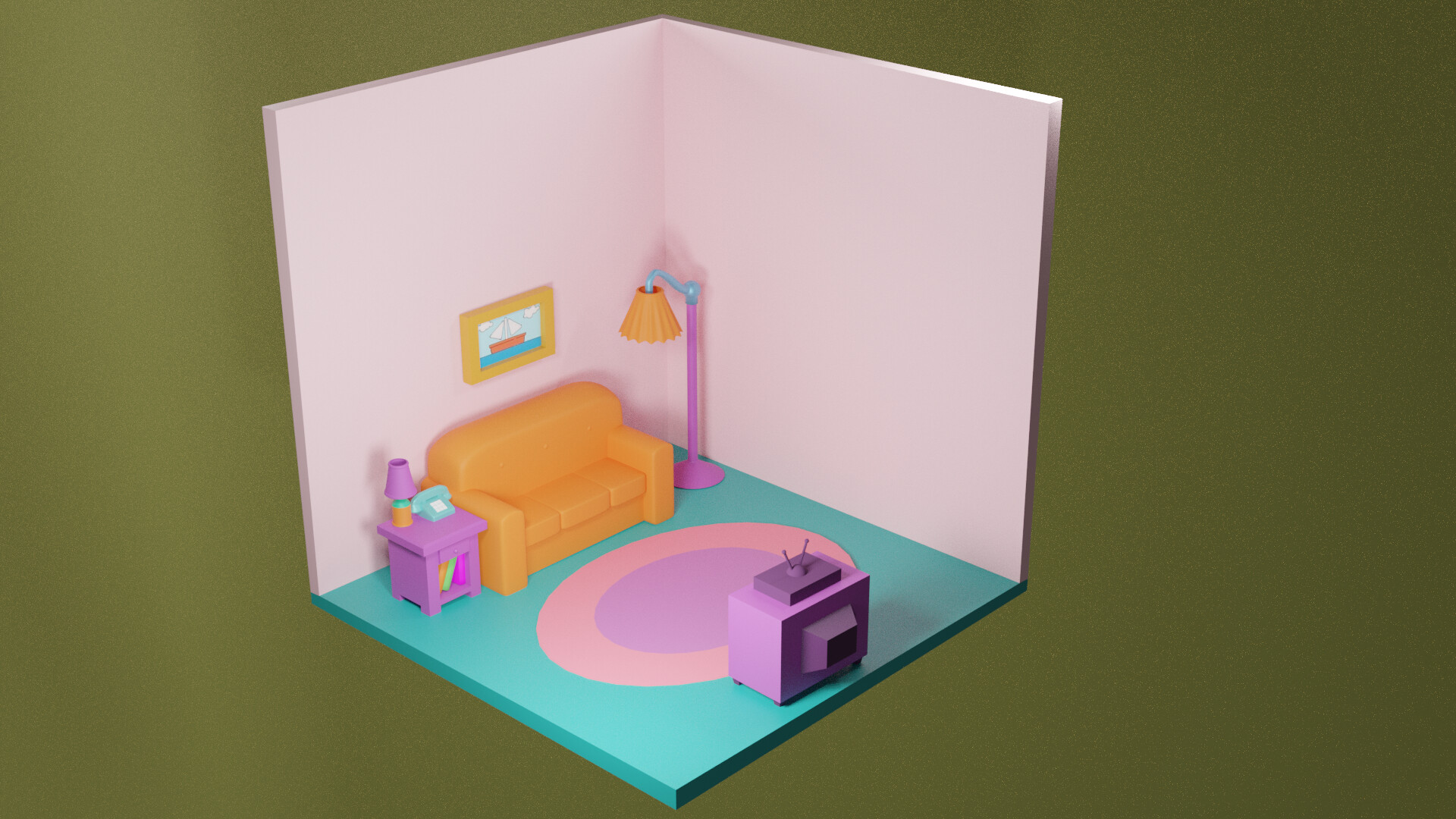 ArtStation - The simpsons living room
