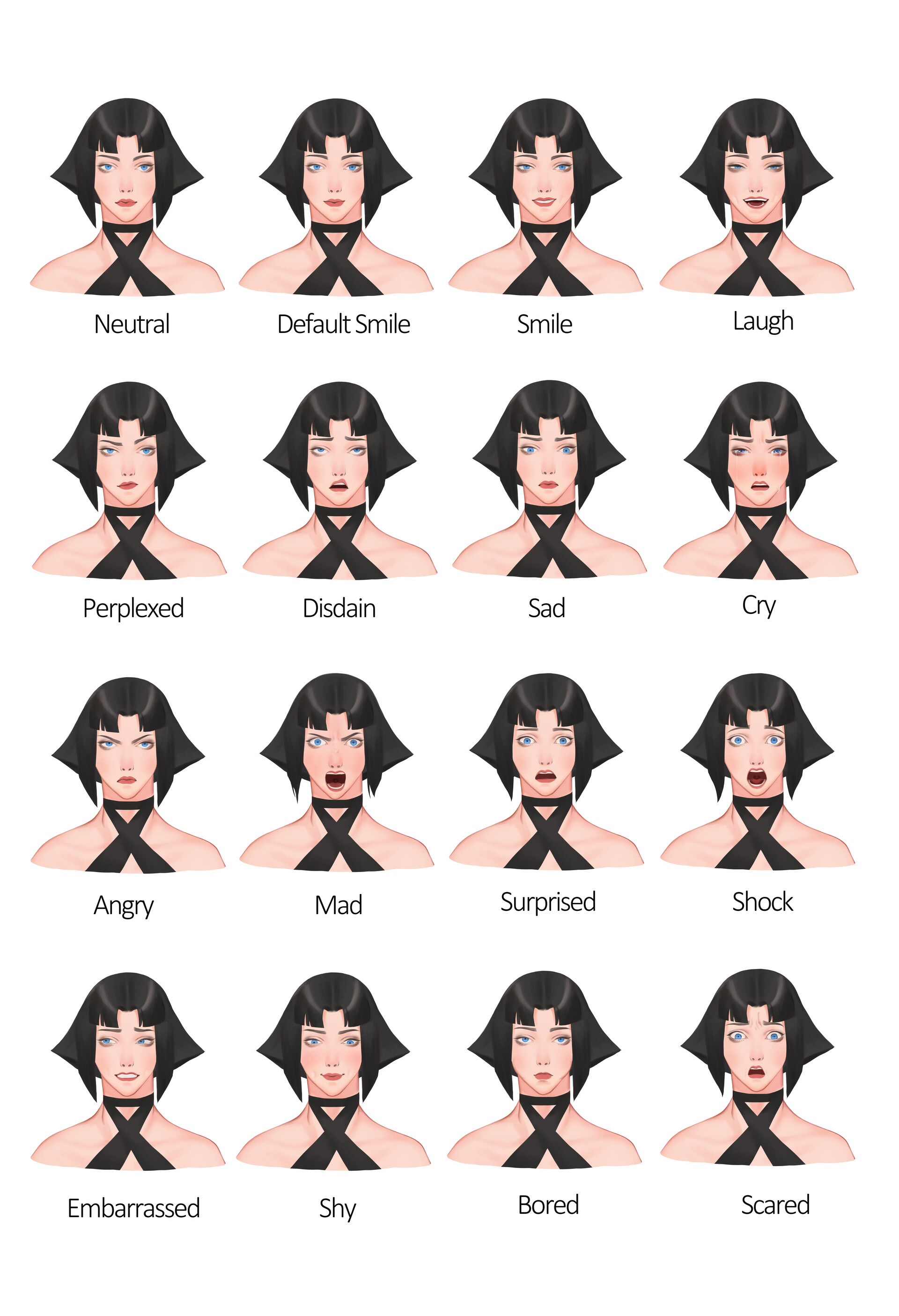 ArtStation - Facial expressions-Mandarin Orange