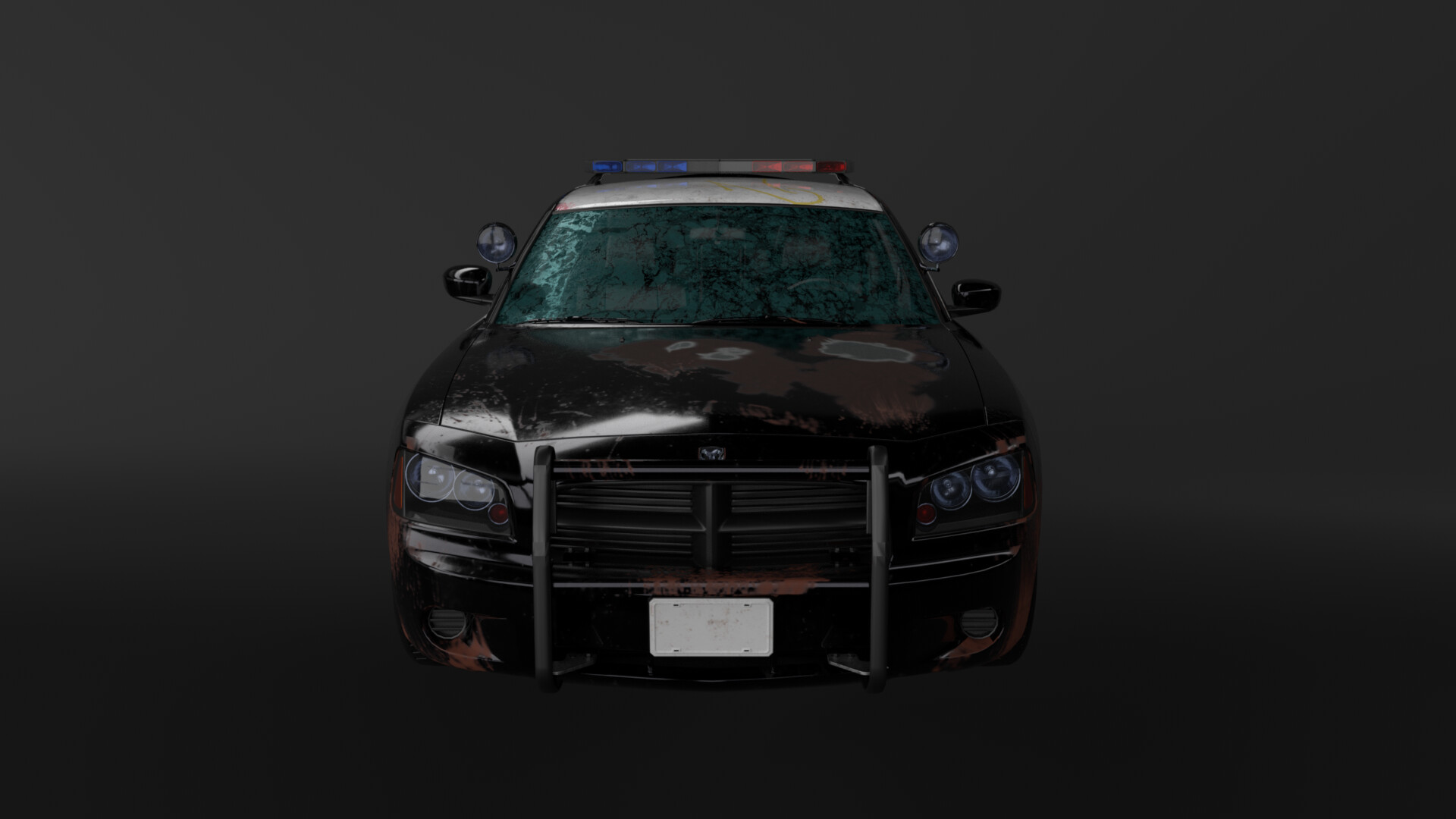 ArtStation - Wrecked Police Car Texturing