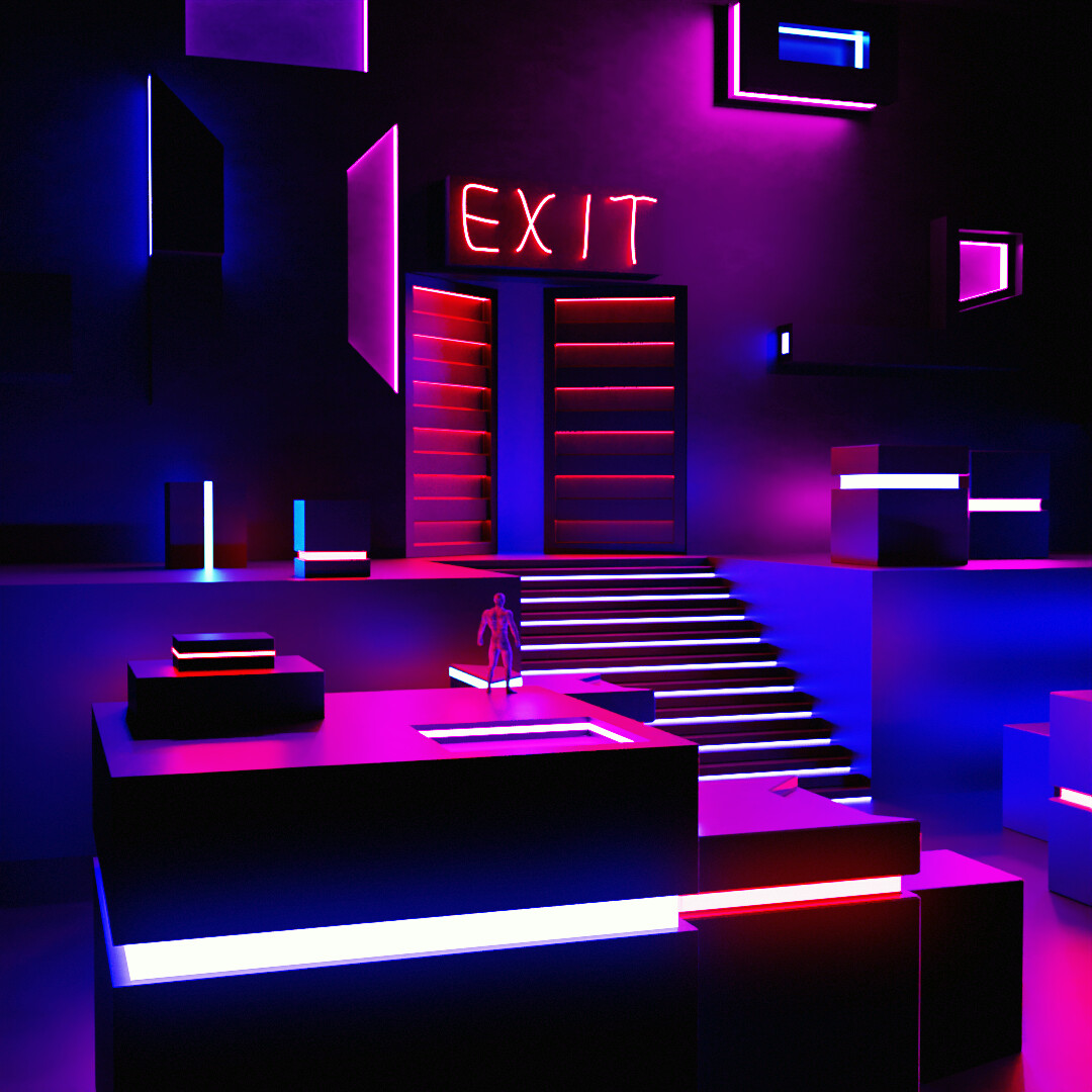 ArtStation - Neon room