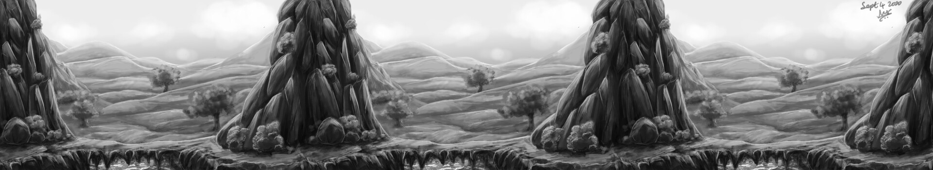 ArtStation - Side scrolling game background concept