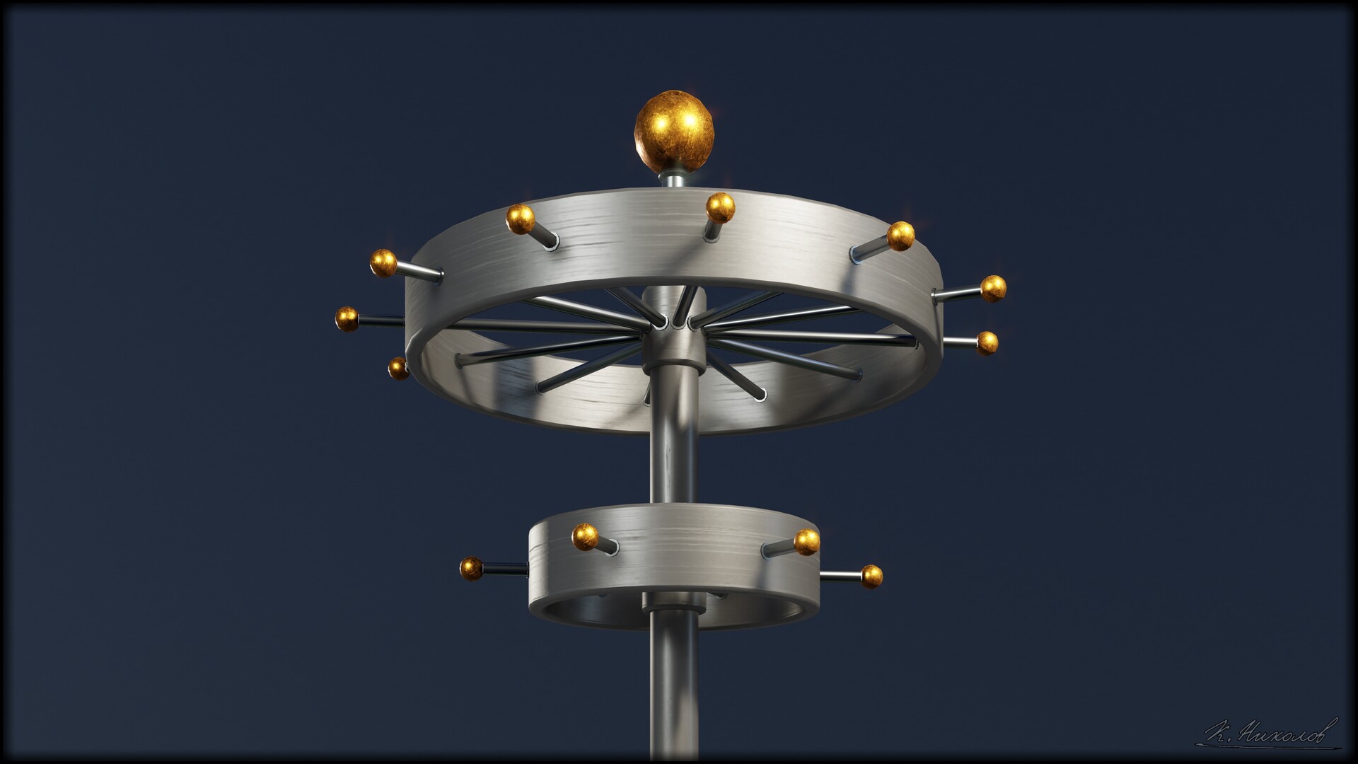 ArtStation - Futuristic hanging pole prop