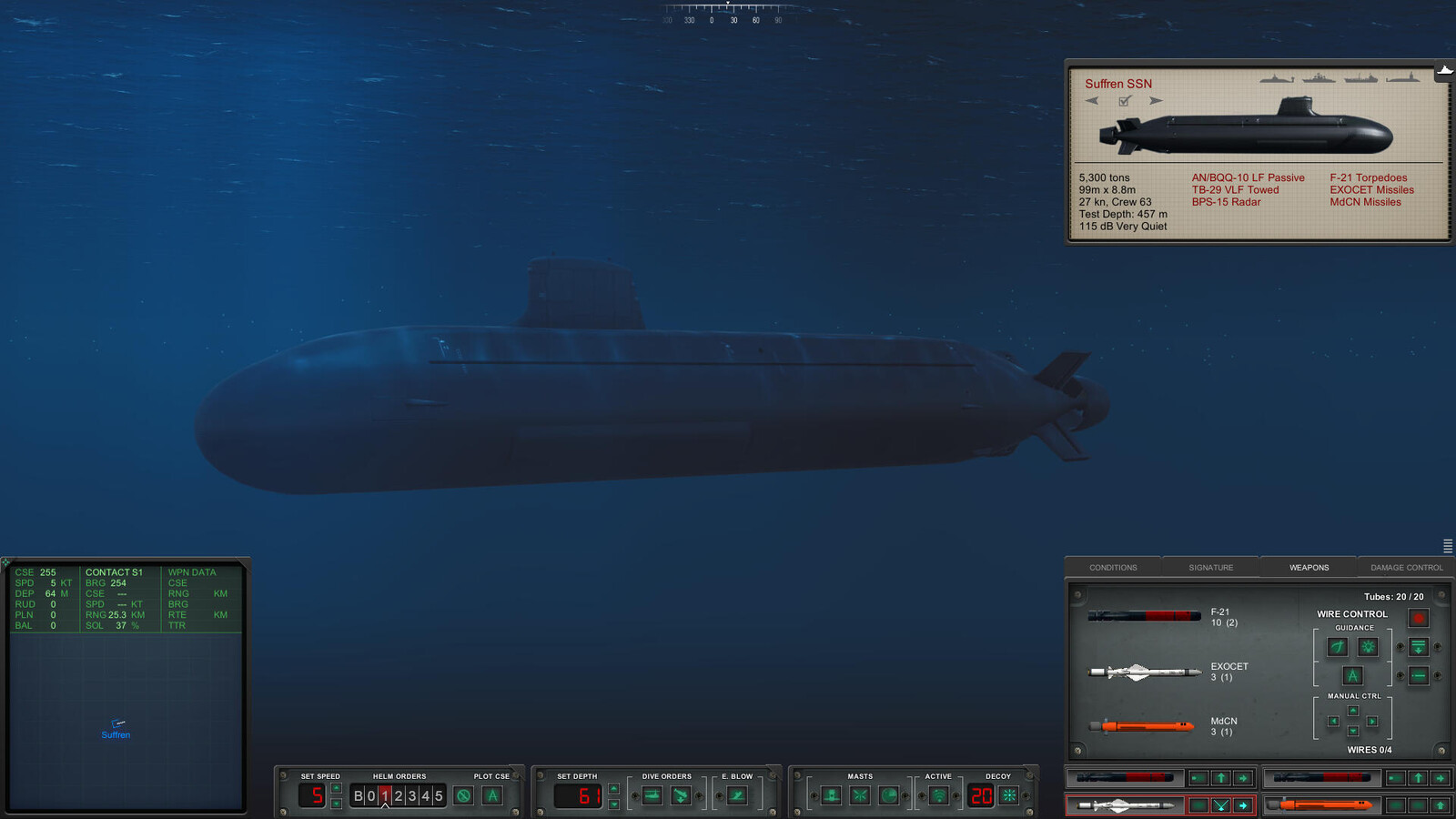 Mich73B-art - Suffren Class SSN Submarine