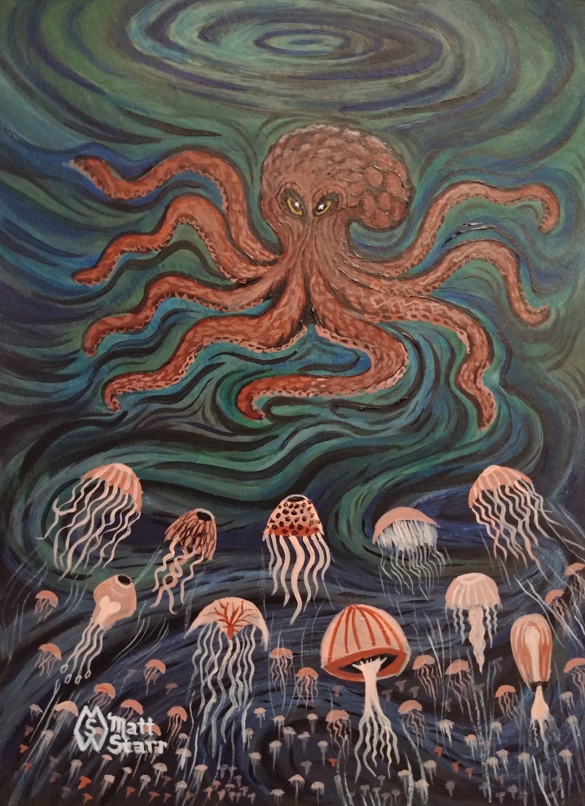 ArtStation - Smack of Jellyfish vs the Octopus