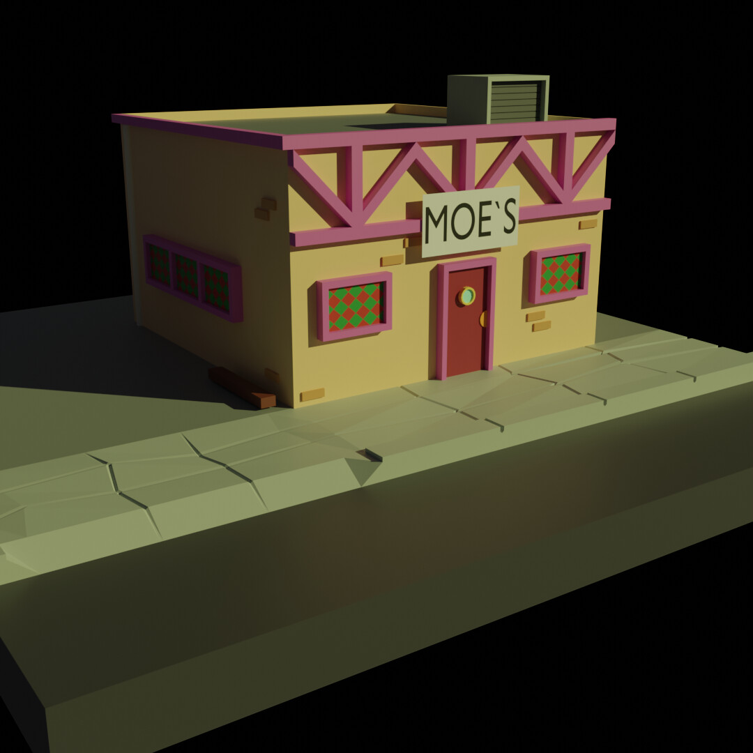 ArtStation - The Simpsons (buildings)