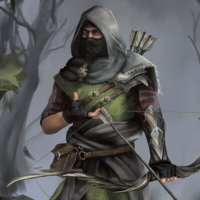 Hooded Archer Art