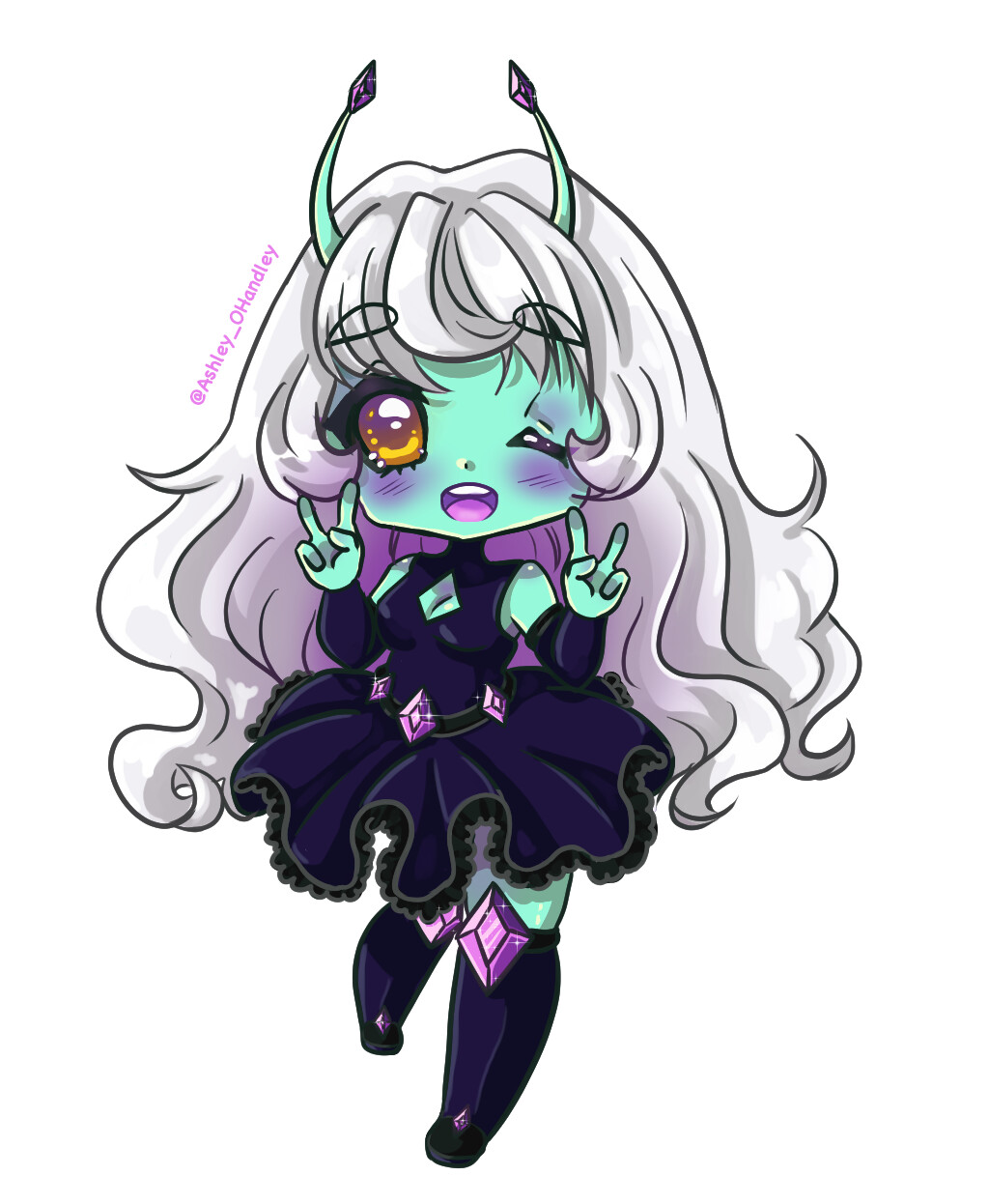 Ashley O'Handley - Chibi Alien Anime Girl