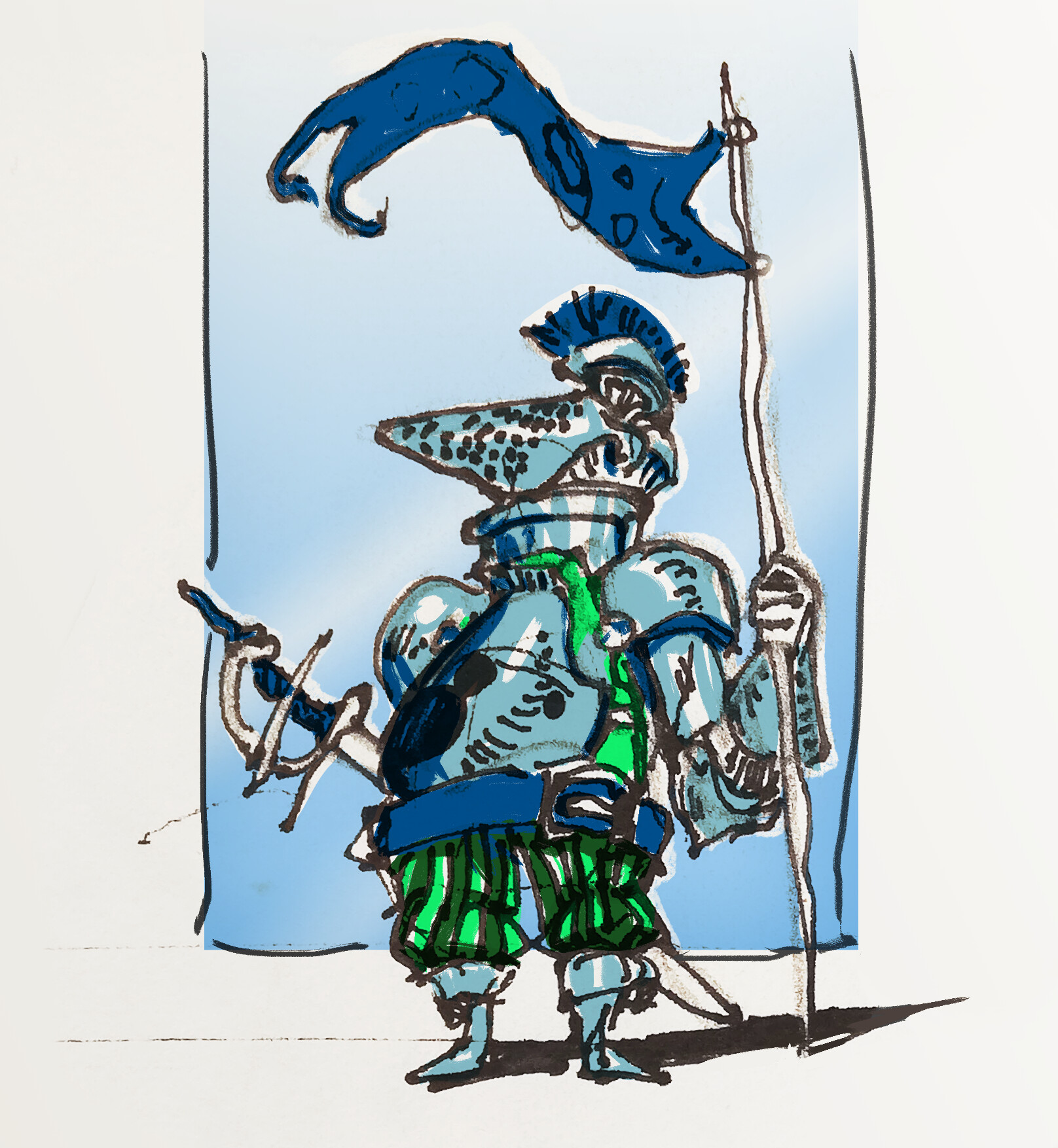 ArtStation - Blue Banner Knight