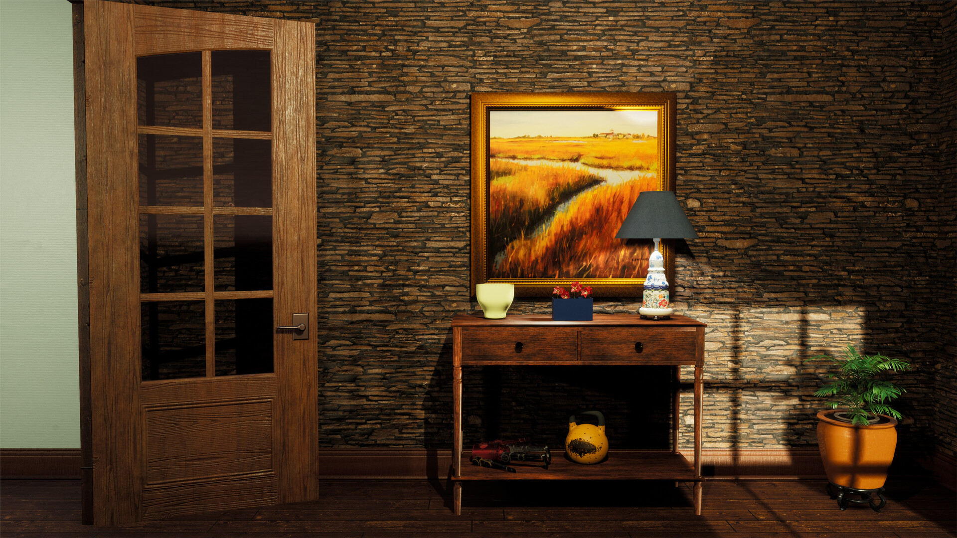 Gary Middleton - 3d Environment -Living room wall by Gary Middleton