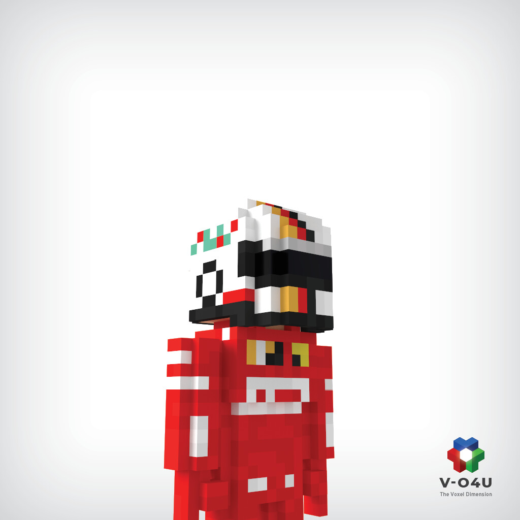 Jaka Lozar - Voxel Characters - Sebastian Vettel (Helmet)