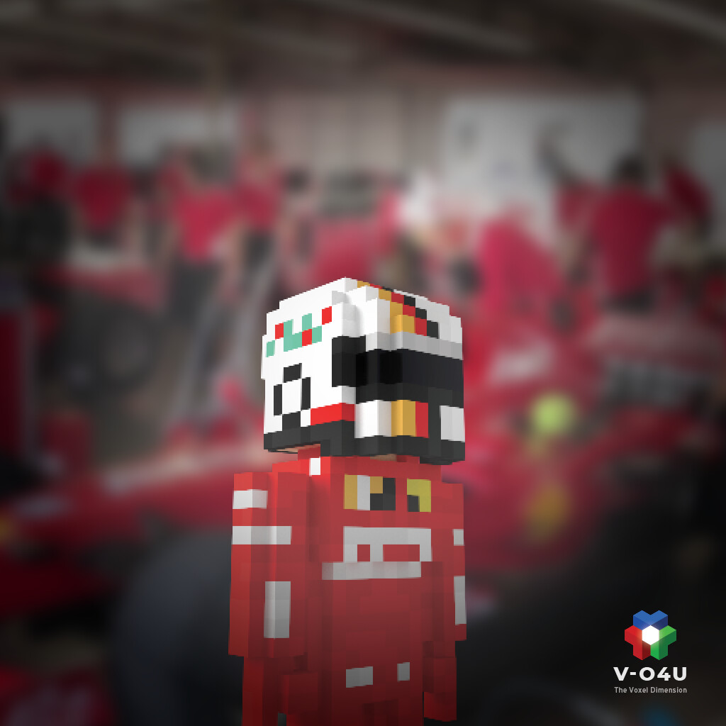ArtStation - Voxel Characters - Sebastian Vettel (Helmet)