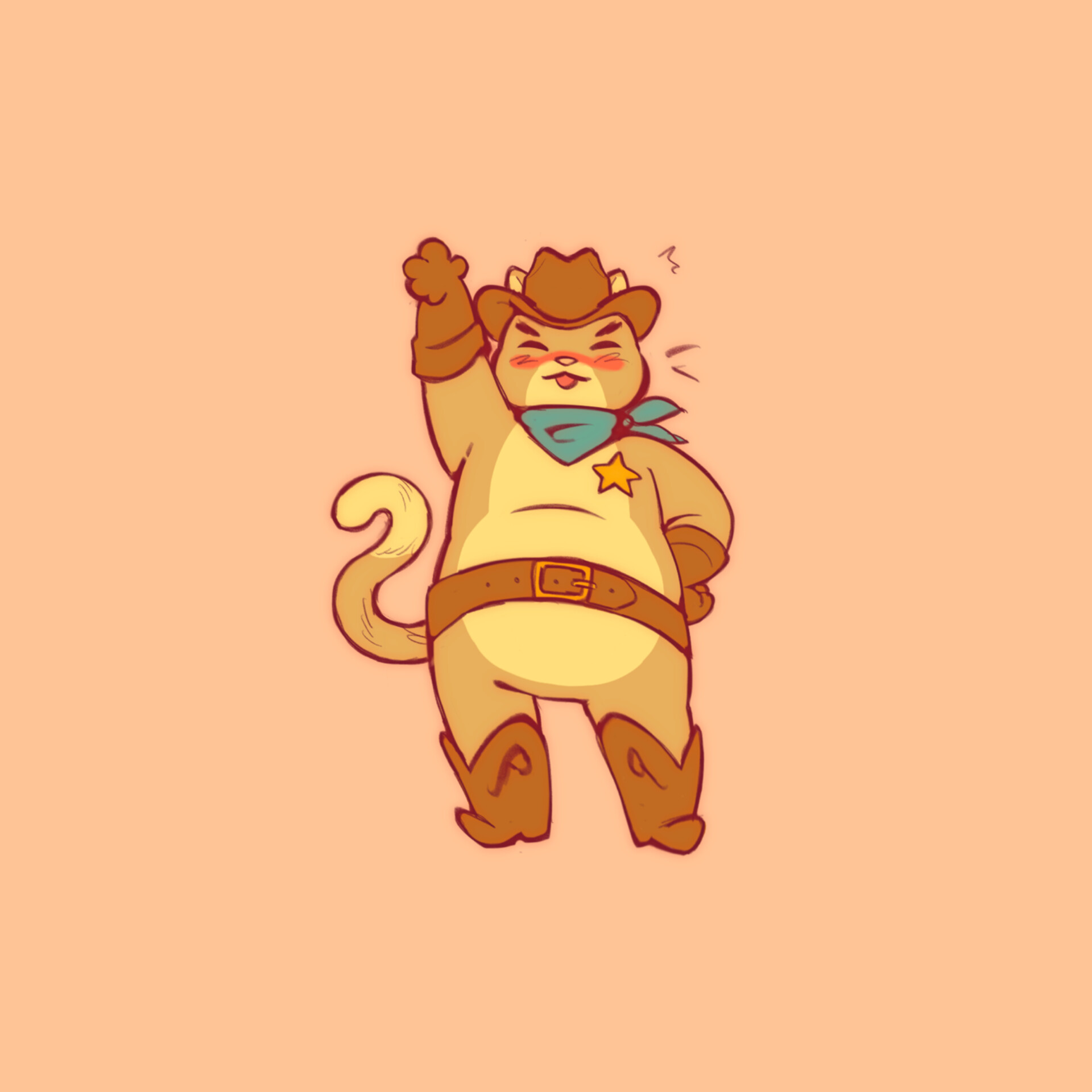 ArtStation - Cowboy Cat