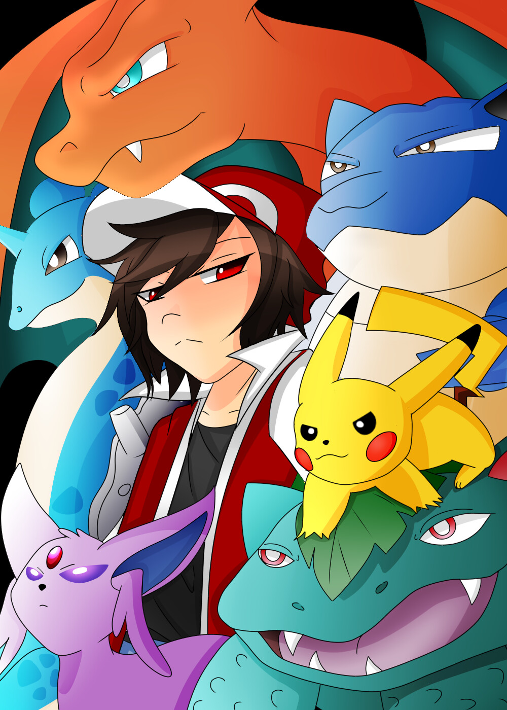 Pokemon Red Trainer Fan Art