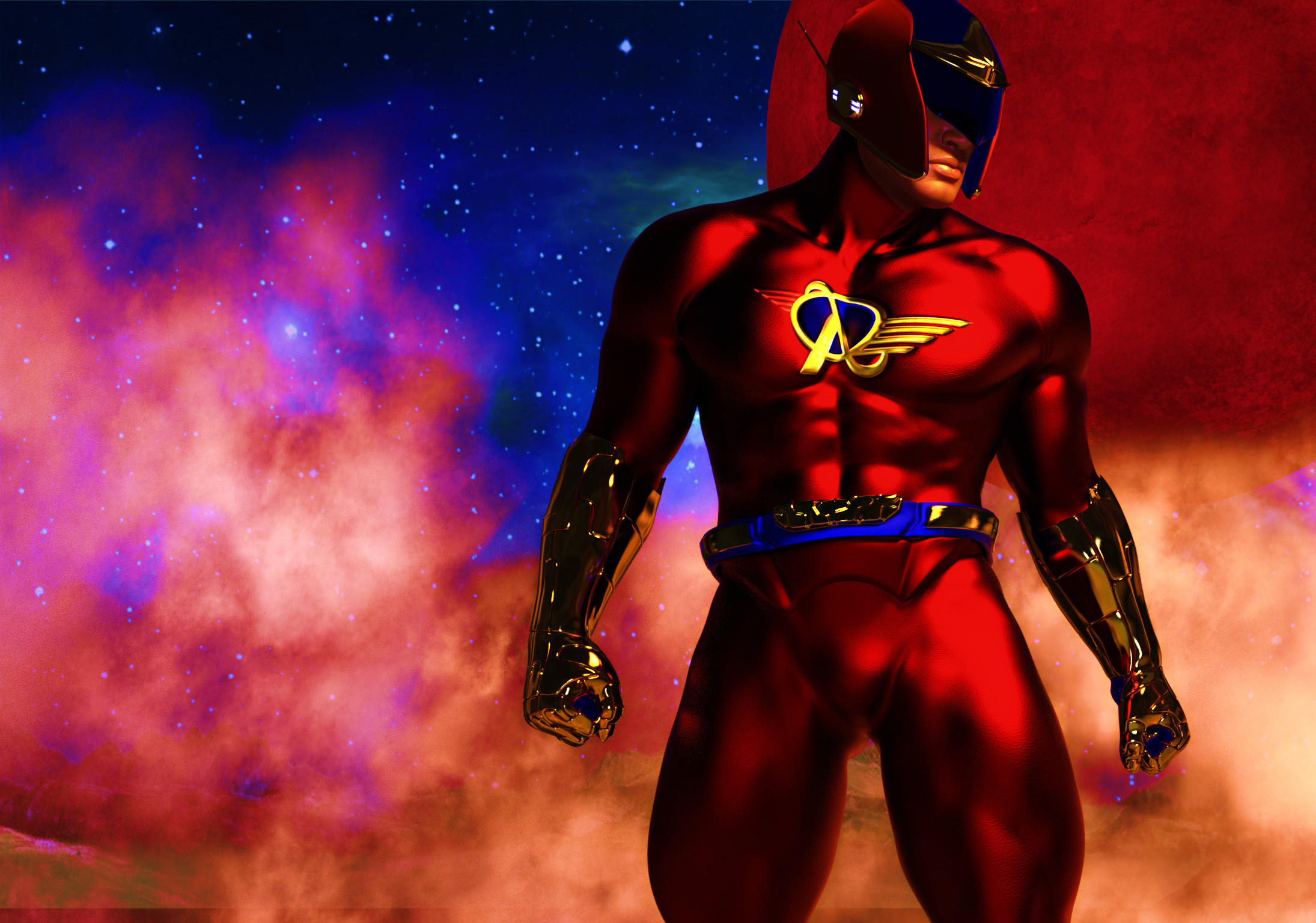 Super Galactic Fantastic Dimension - Gabriel Powers, leader of Team Alphatron