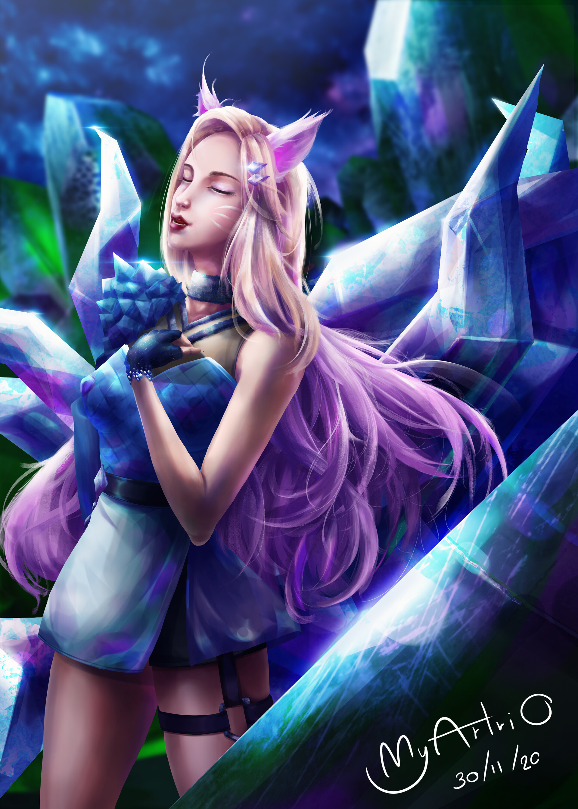 ArtStation - Fanart K/DA - Ahri (ALL OUT)