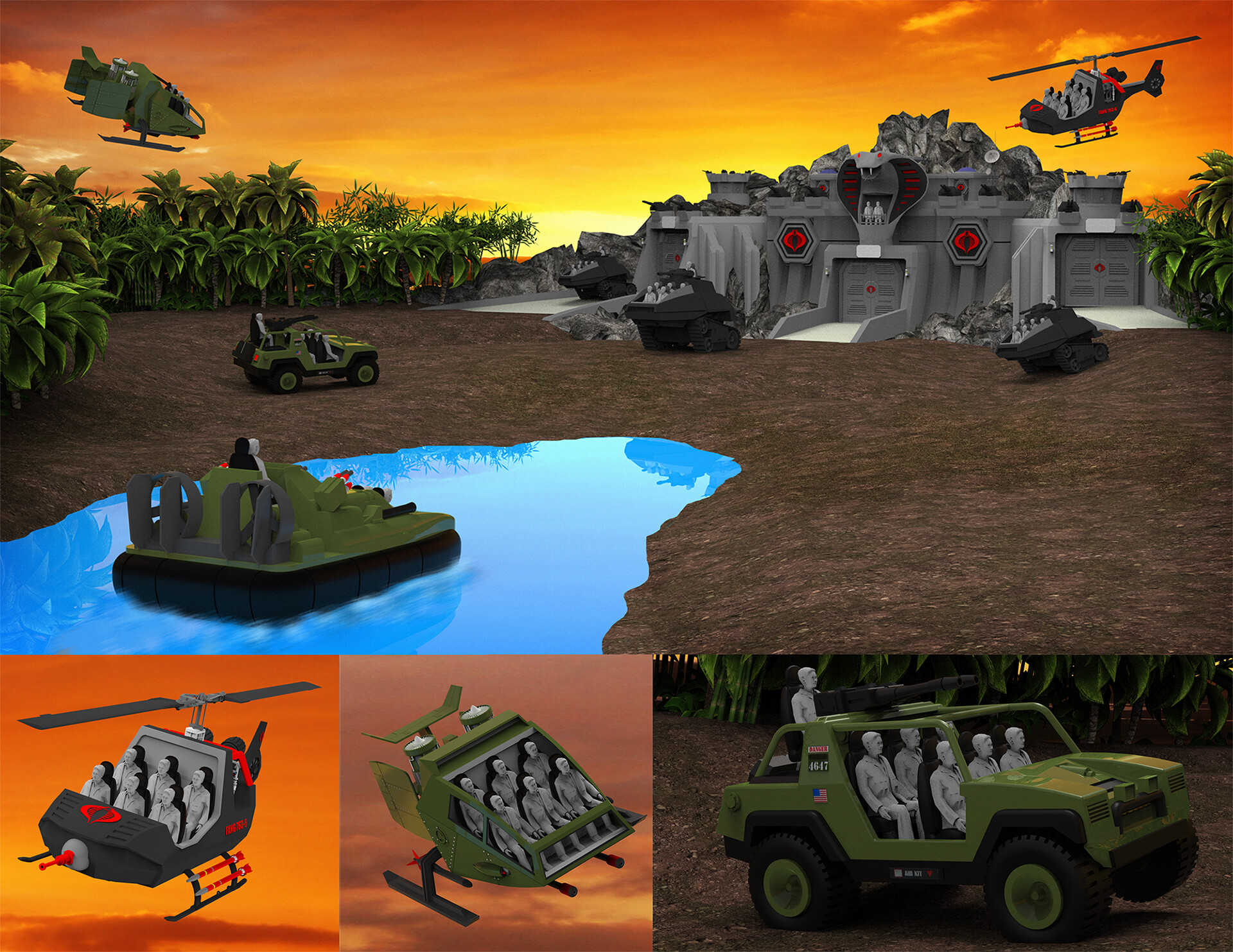 Drew Pace - G.I. JOE RIDE PROTOTYPE - DYNAMIC ATTRACTIONS