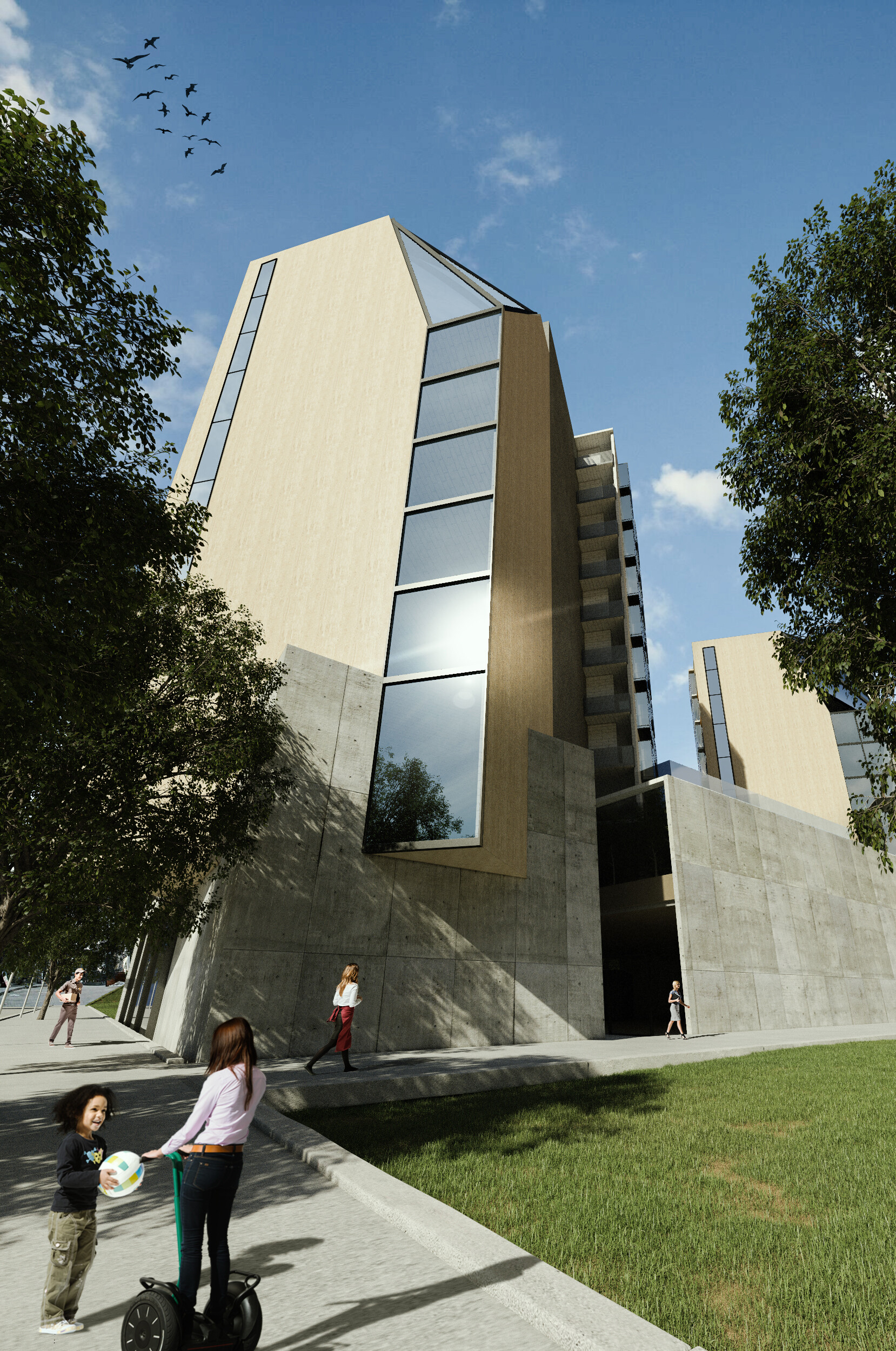 ArtStation - Arch visualization of building project in Tbilisi