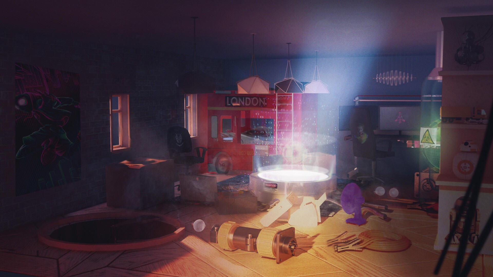 ArtStation - Concept 2D/3D - A geek room