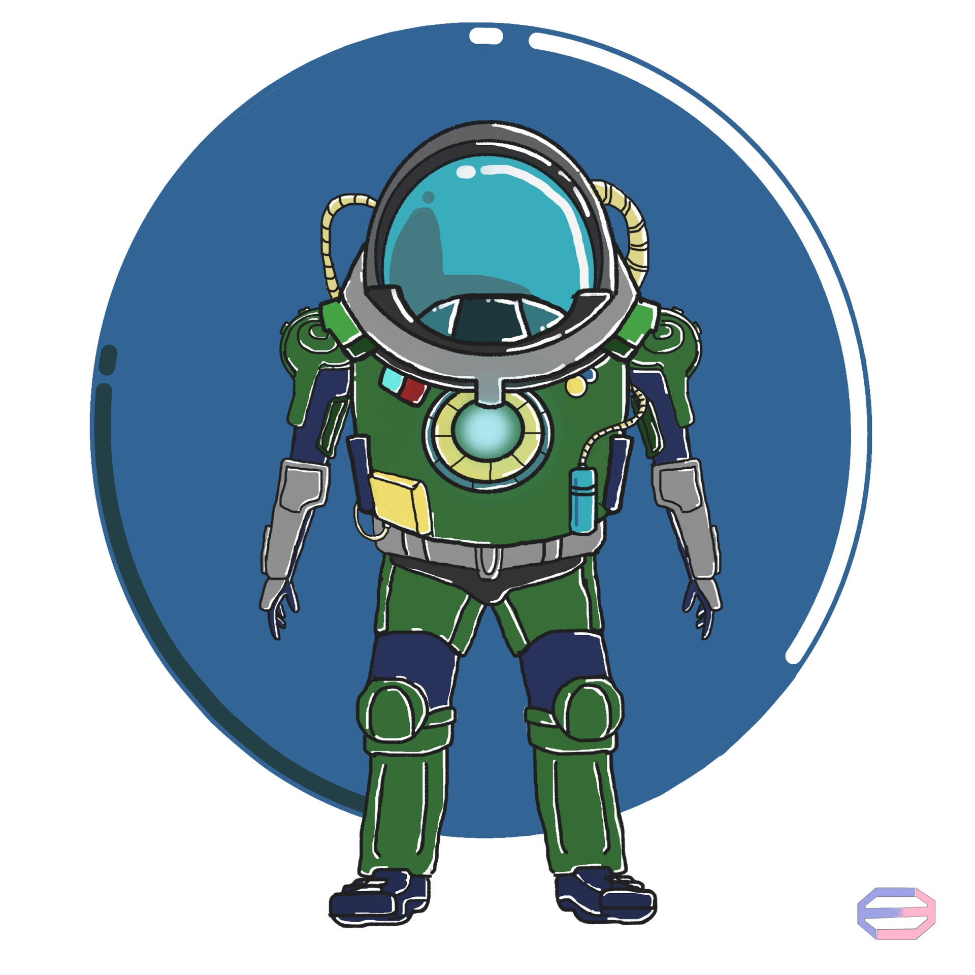 ArtStation - A Simple Character Design - Deep Sea Dive Suit