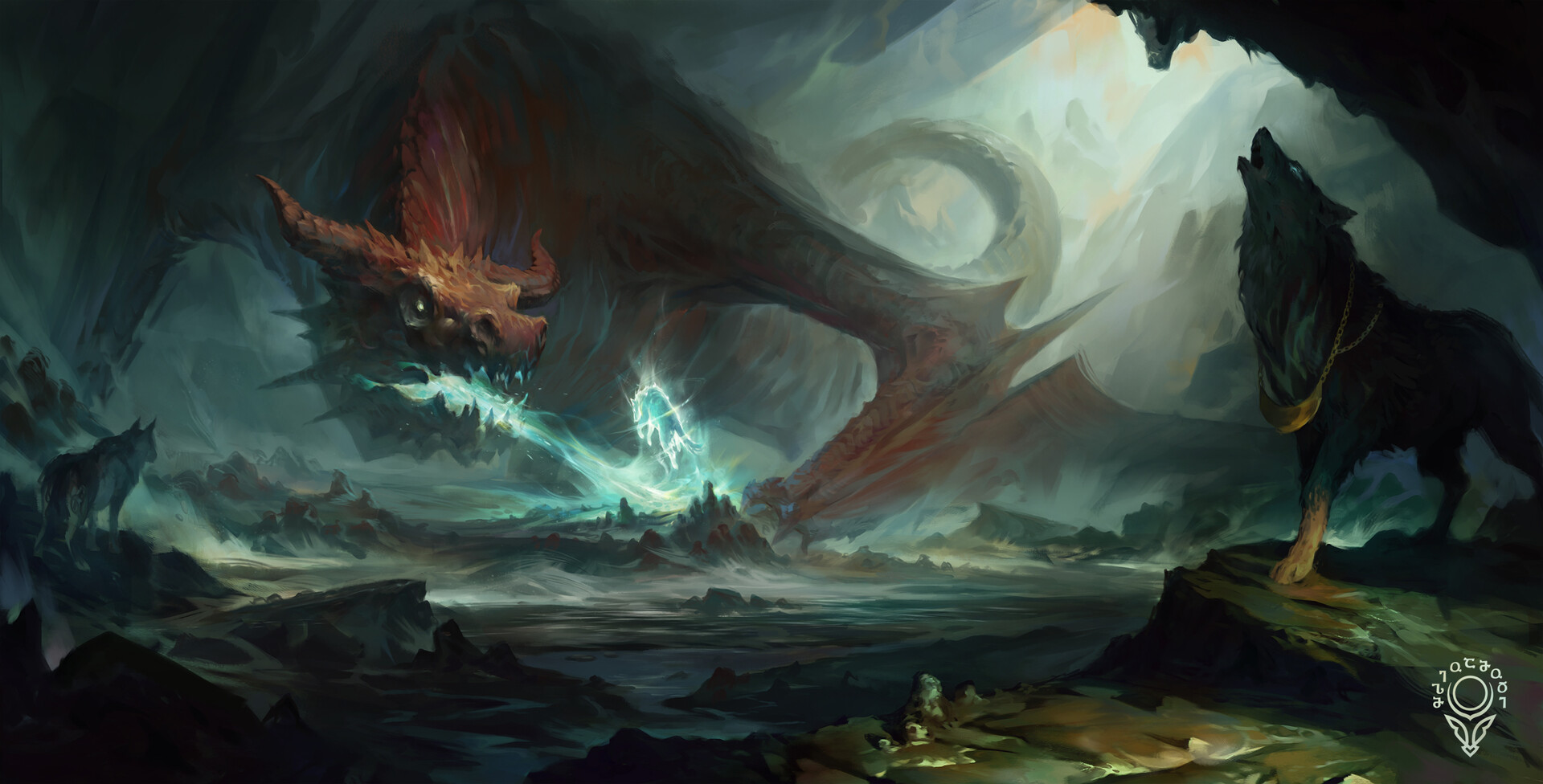 ArtStation - Dragon in the cave