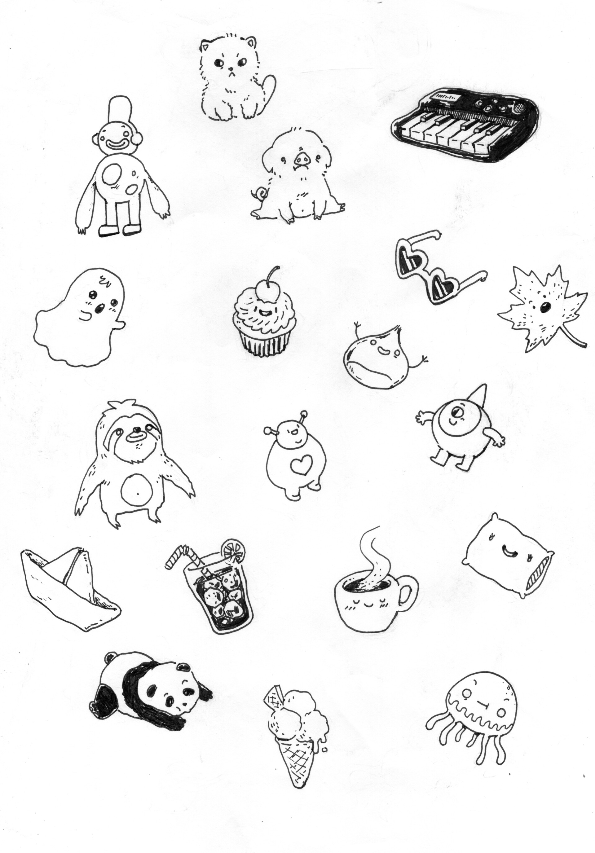 ArtStation - random ink doodles on paper