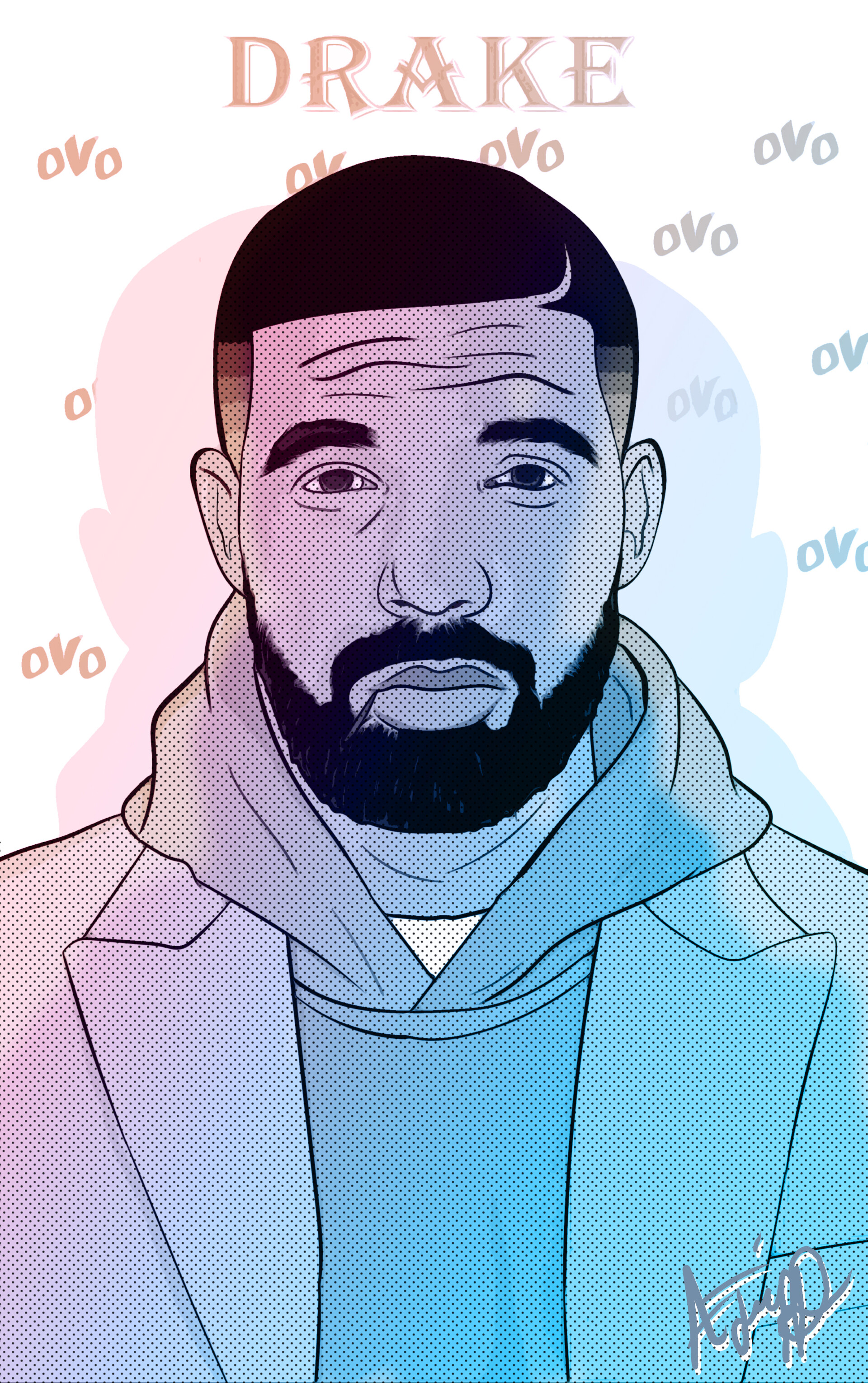 ArtStation - Drake & Wiz Khalifa Poster Art